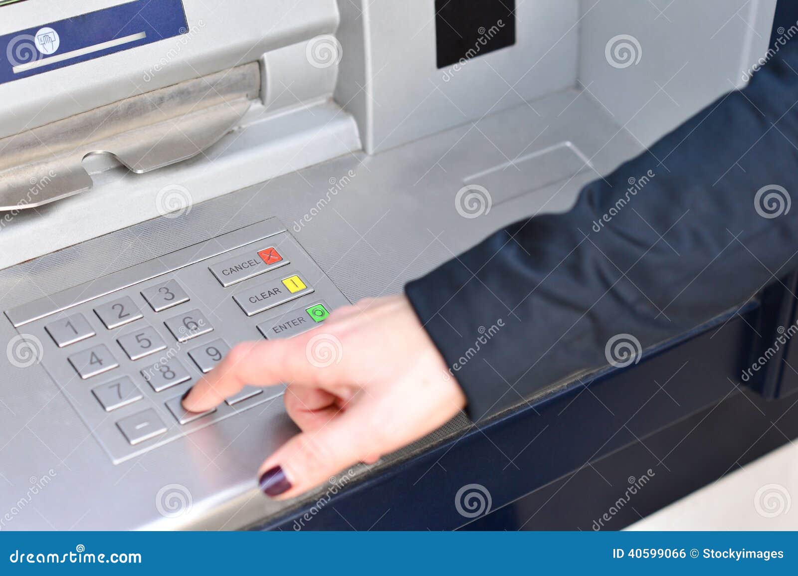 ATM - Entering pin code stock photo. Image of digits - 40599066