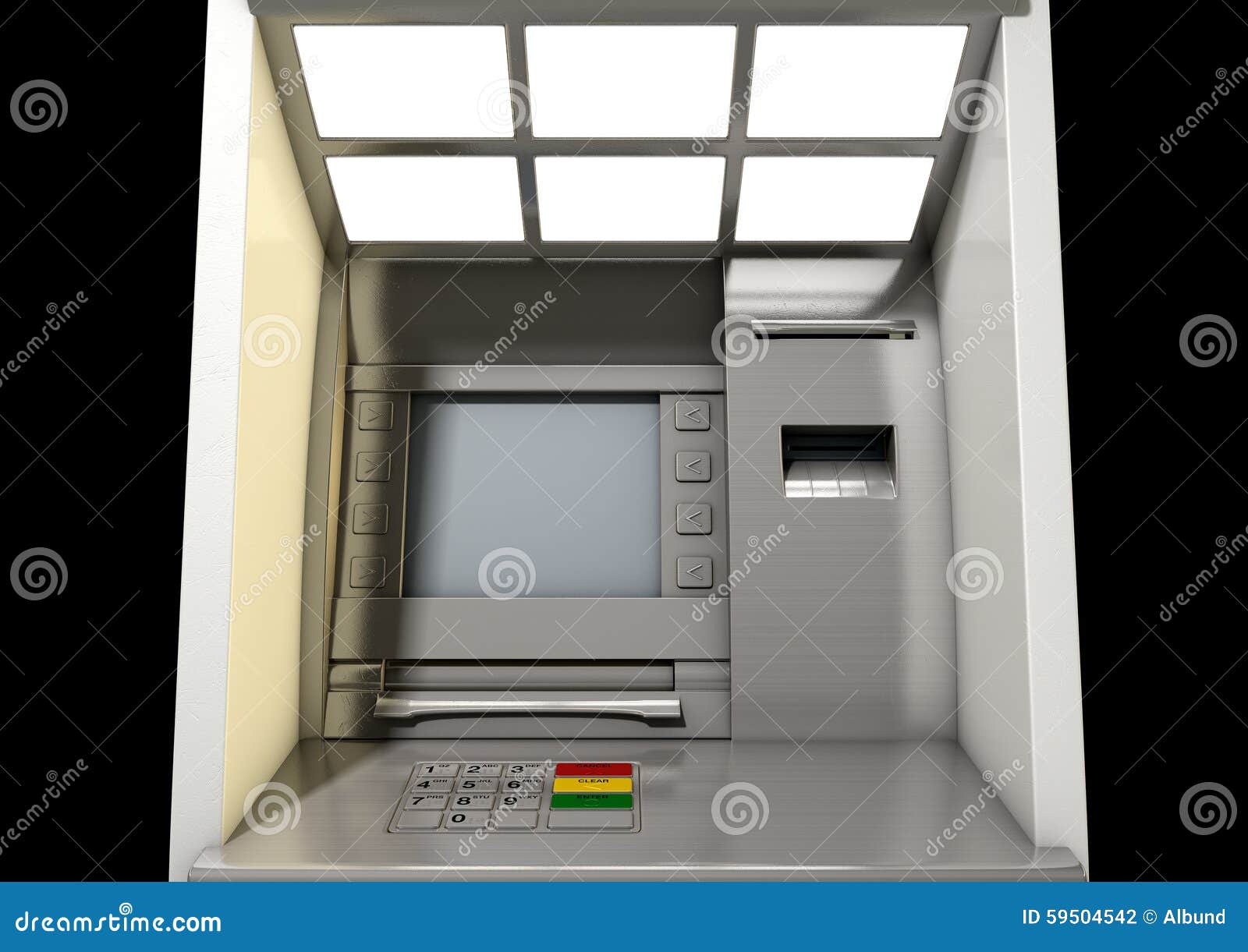 Atm Facade Closeup stock photo. Image of monitor, electronic - 59504542