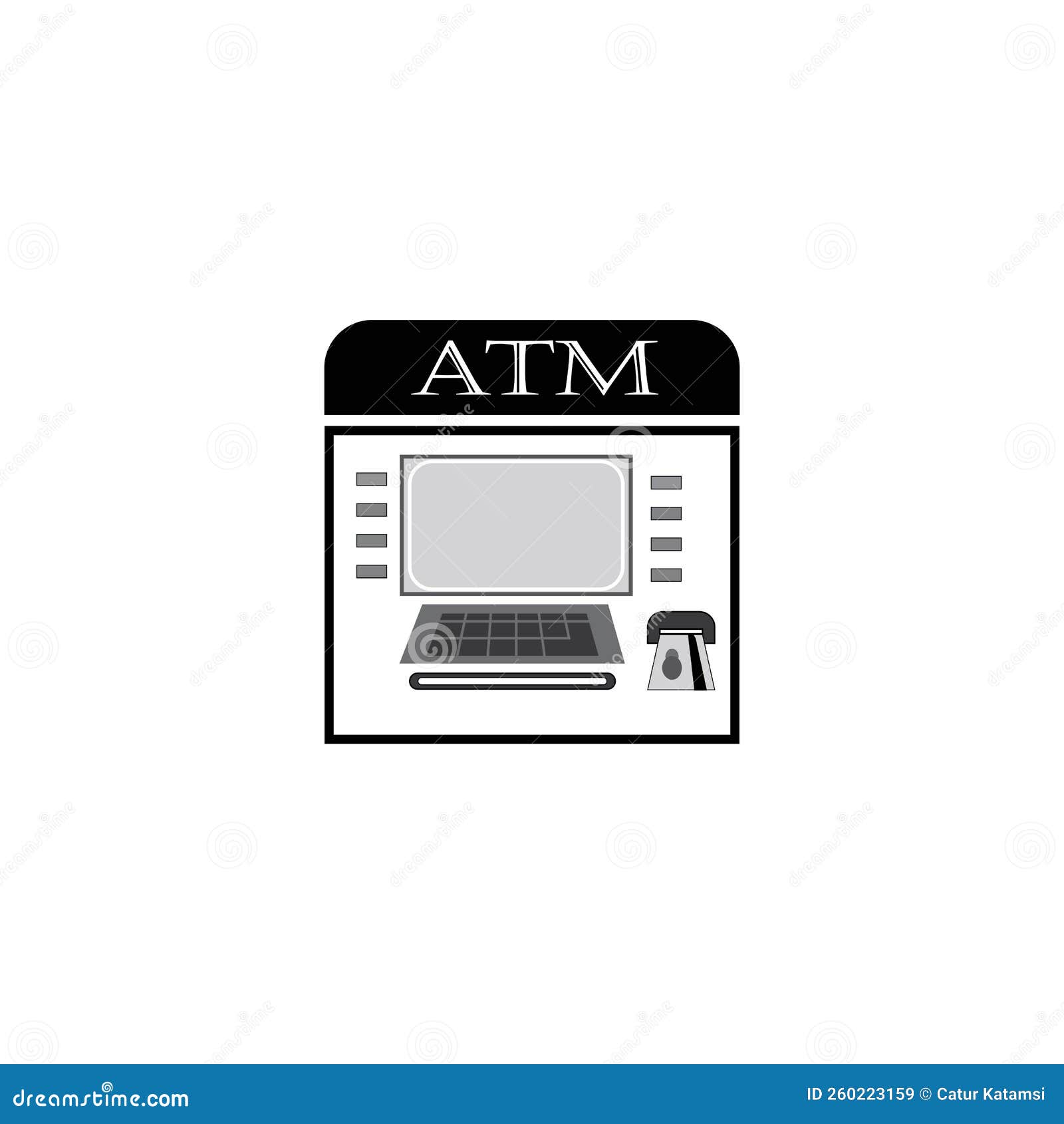 Atm icon logo vector stock illustration. Illustration of credit - 260223159