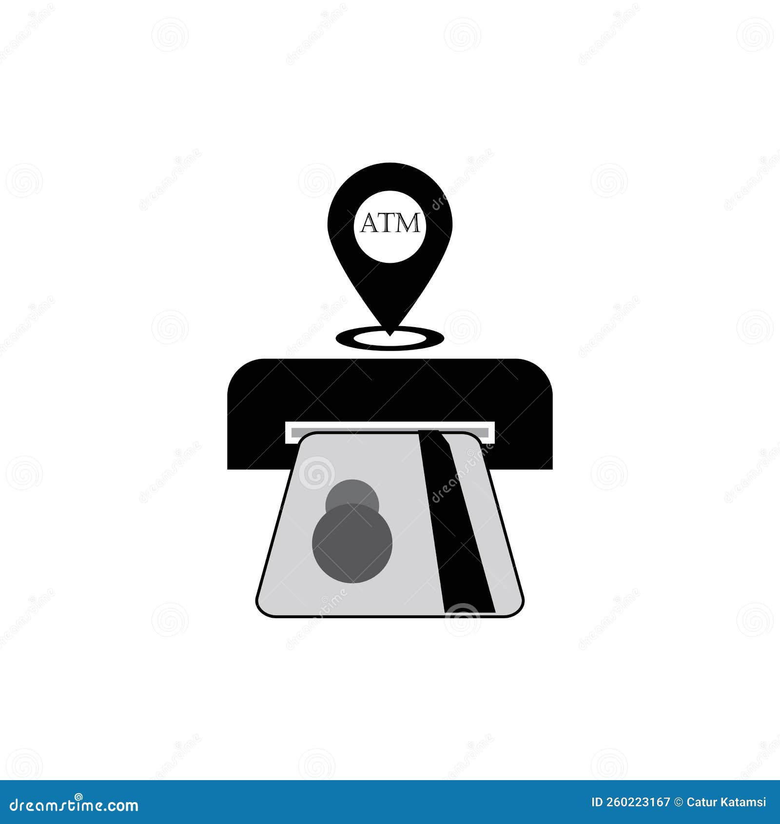 Atm icon logo vector stock illustration. Illustration of money - 260223167
