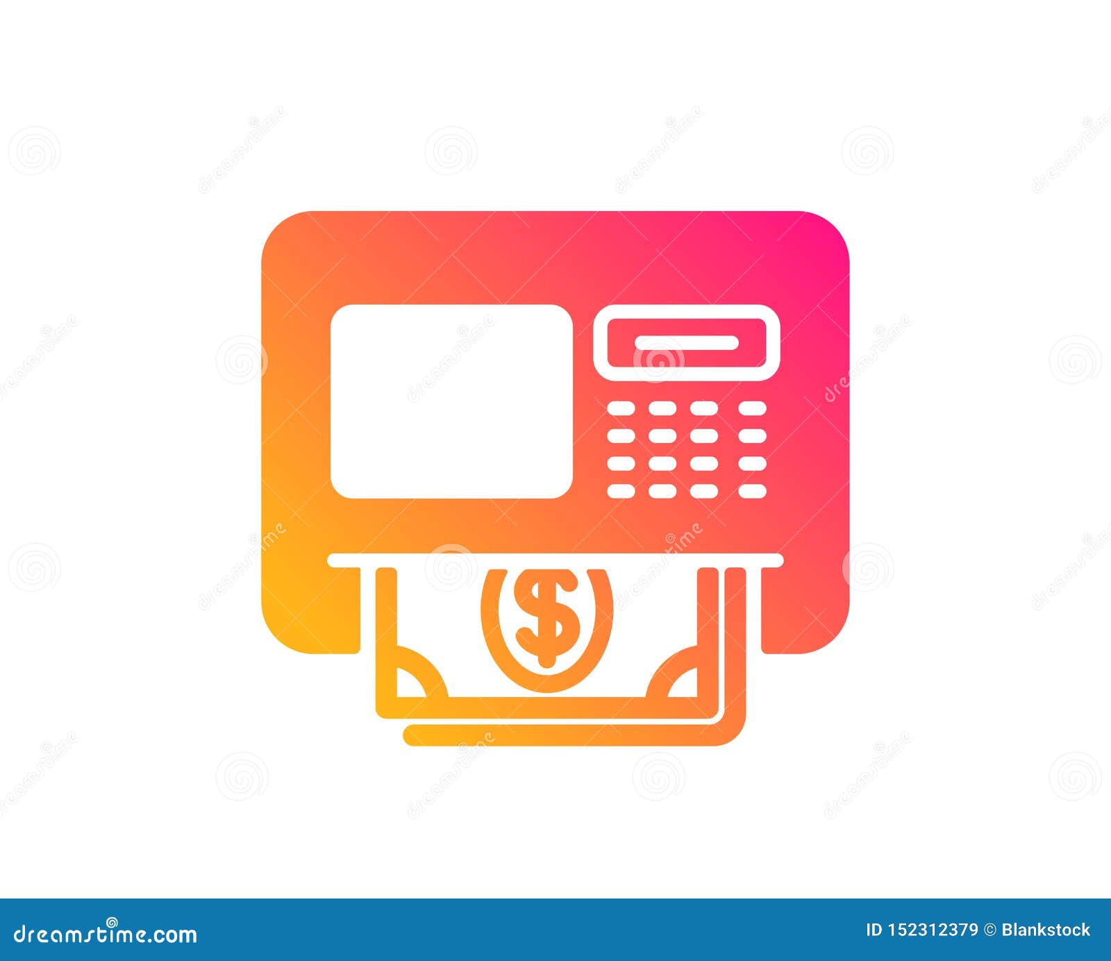 ATM Icon. Money Withdraw Sign. Vector Stock Vector - Illustration of ...