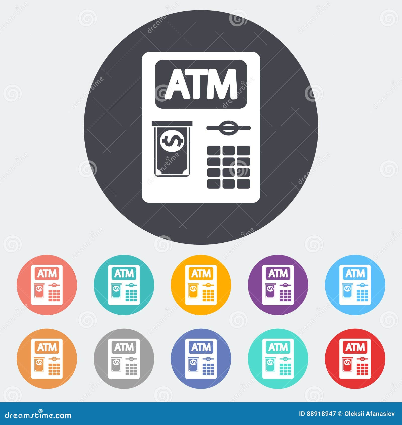 ATM icon stock vector. Illustration of ecommerce, currency - 88918947