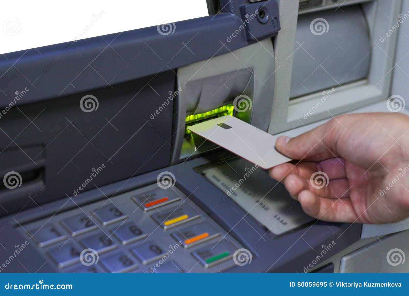 ATM inserting a card stock image. Image of banking, lifestyles - 80059695