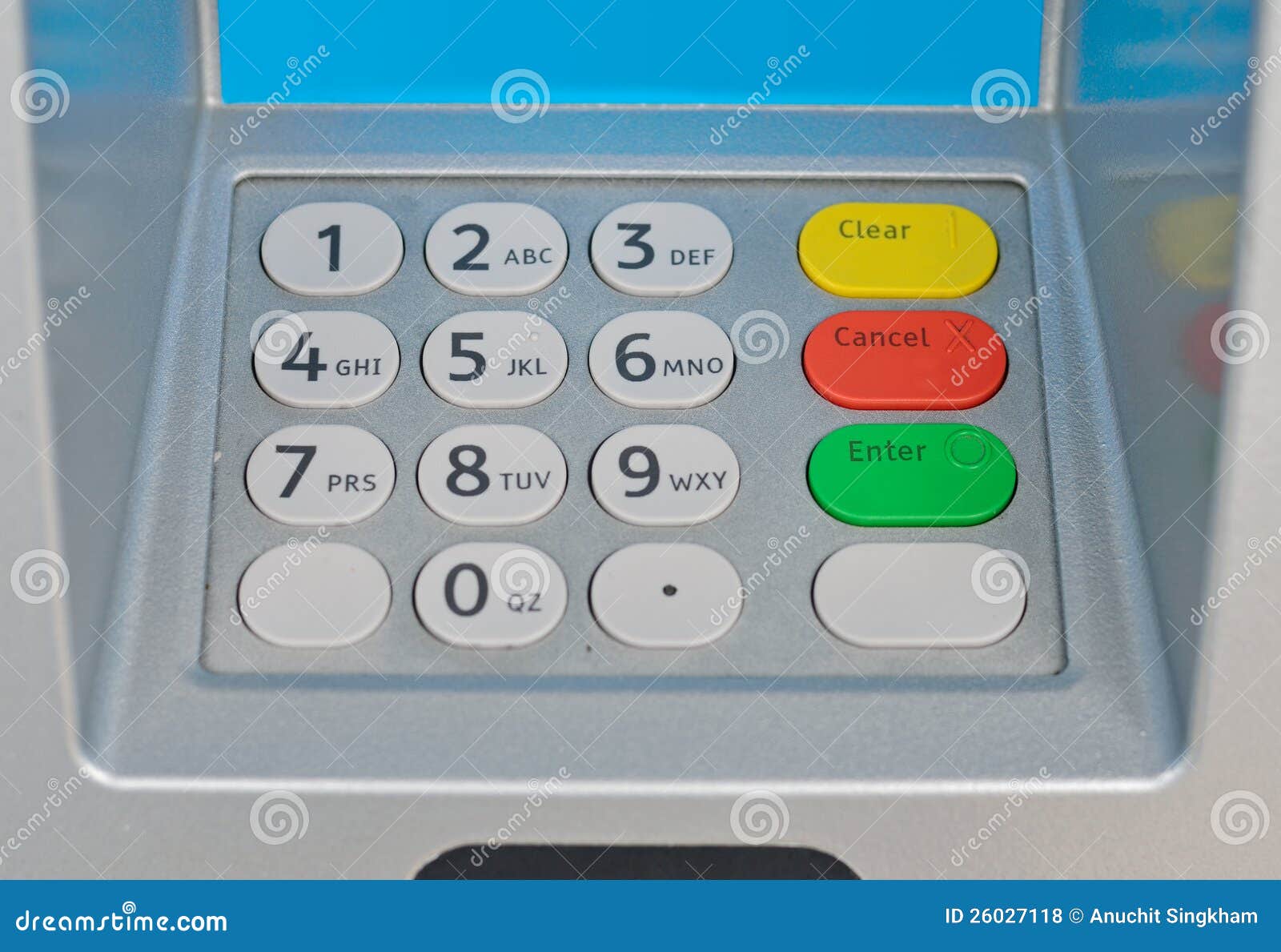 ATM keyboard stock photo. Image of business, button, finance - 26027118