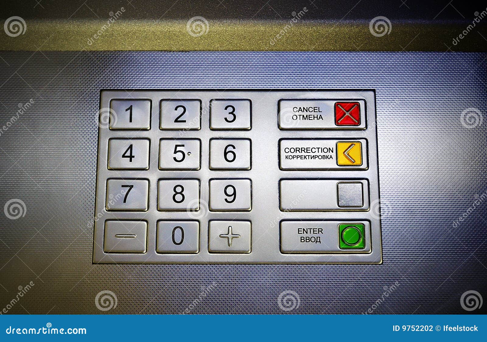 ATM keypad stock photo. Image of change, combination, automatic - 9752202