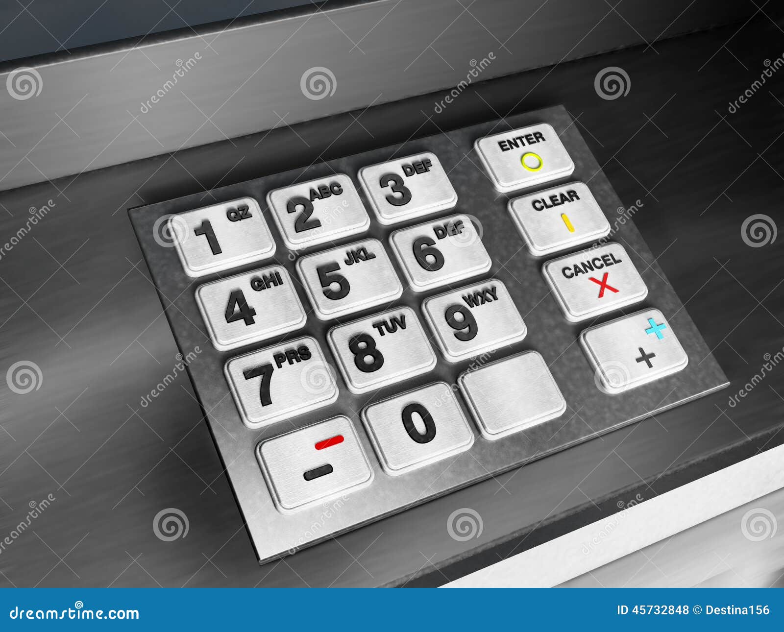 ATM keypad stock illustration. Illustration of activity - 45732848