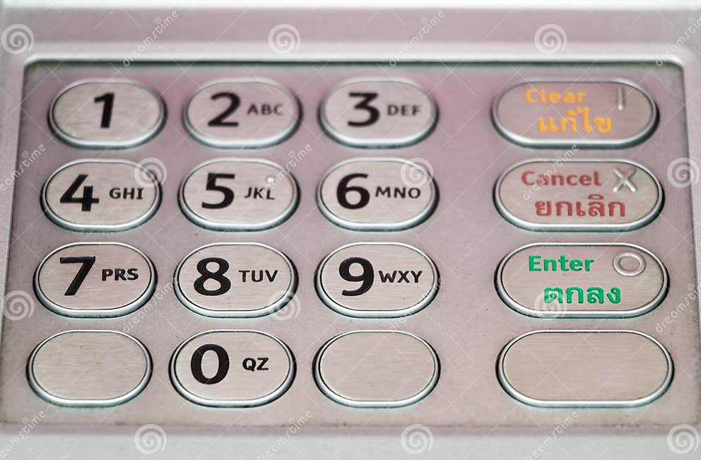 ATM keypad stock image. Image of credit, dollars, bank - 62751719