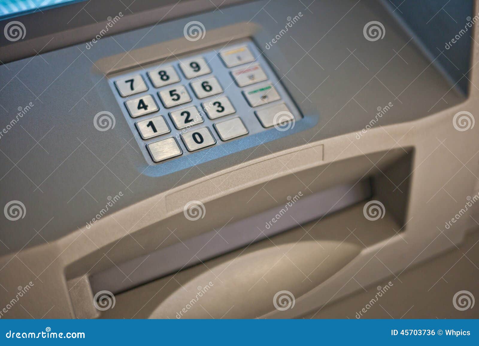 ATM keypad stock photo. Image of access, cashpoint, mall - 45703736