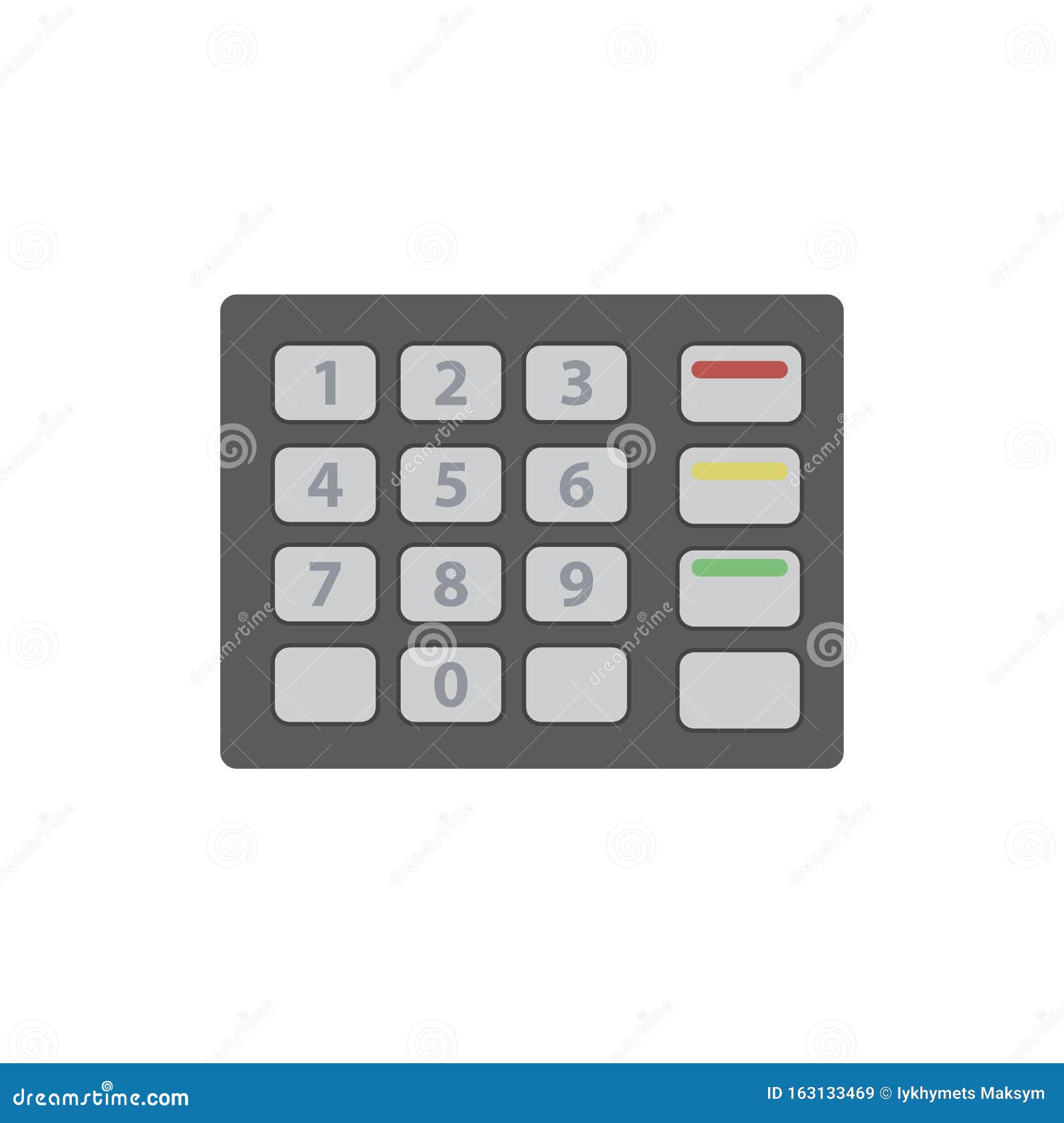 Keypad Of An Automated Teller Machine. Vector Illustration ...