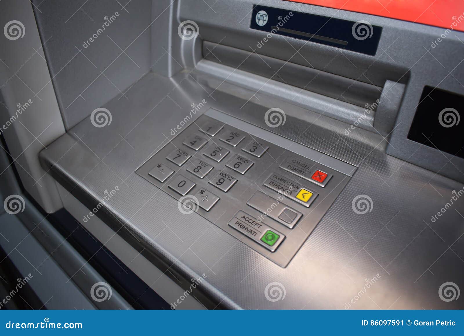 ATM Keypad. Keyboard of Automated Teller Machine Stock Image - Image of ...