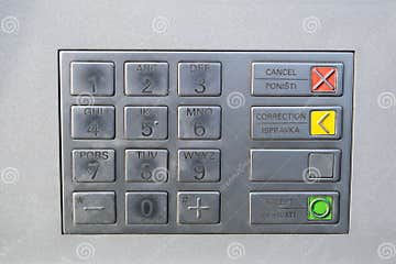 ATM Keypad. Keyboard of Automated Teller Machine Stock Photo - Image of ...