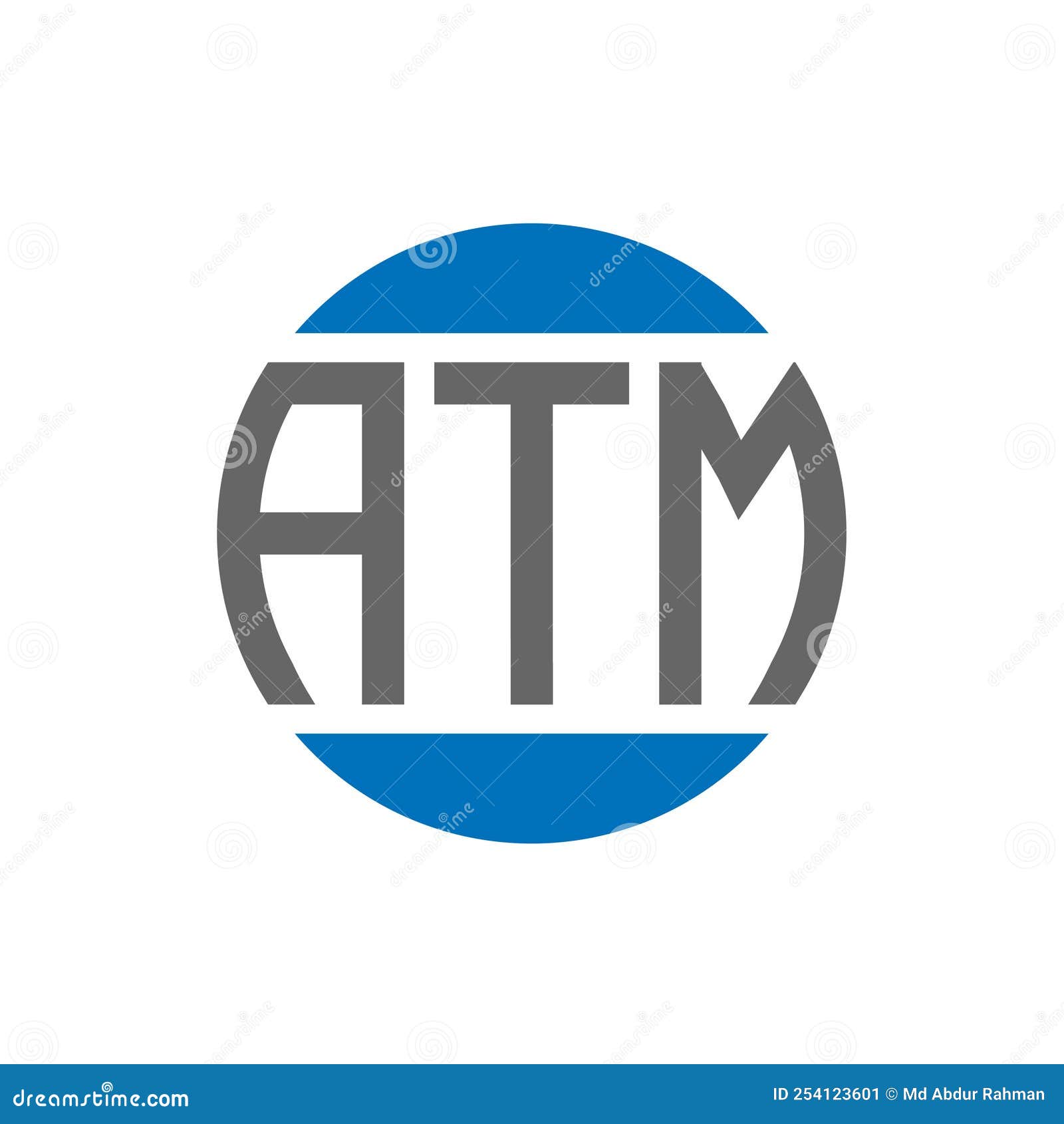 ATM Letter Logo Design on White Background. ATM Creative Initials ...