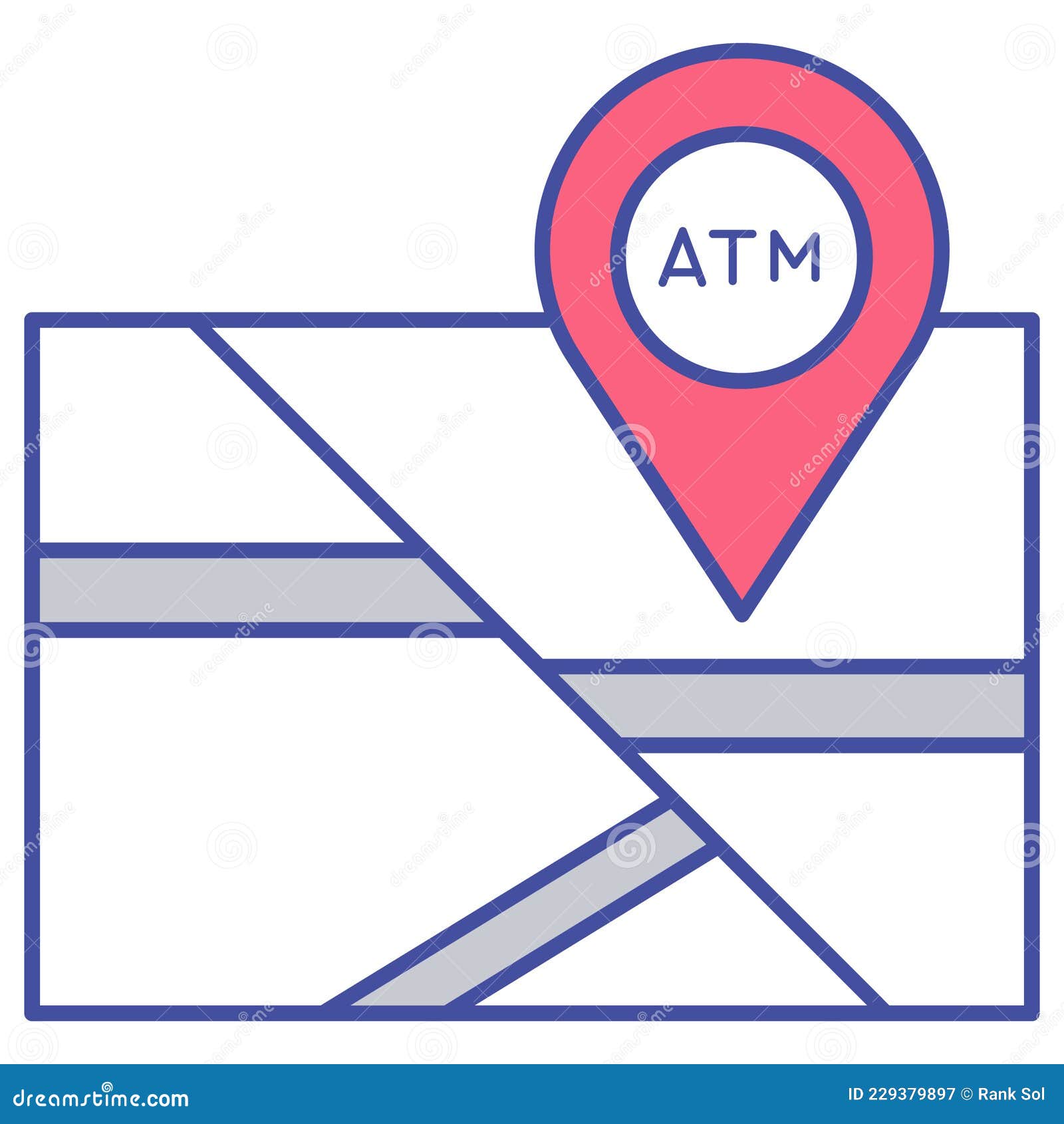 ATM Location Isolated Vector Icon Which Can Easily Modify or Edit Stock ...