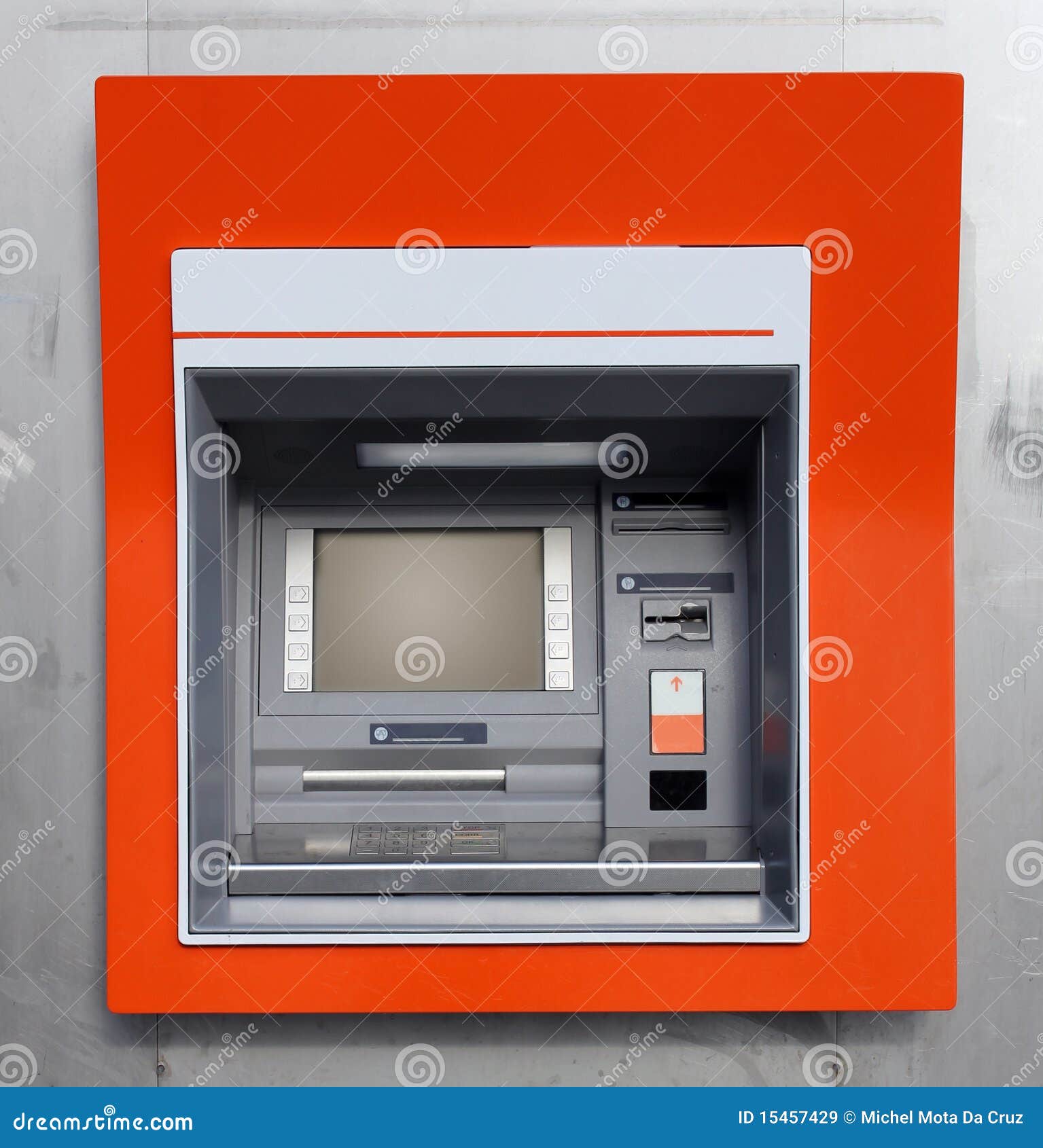 ATM Machine stock image. Image of screen, grey, bank - 15457429