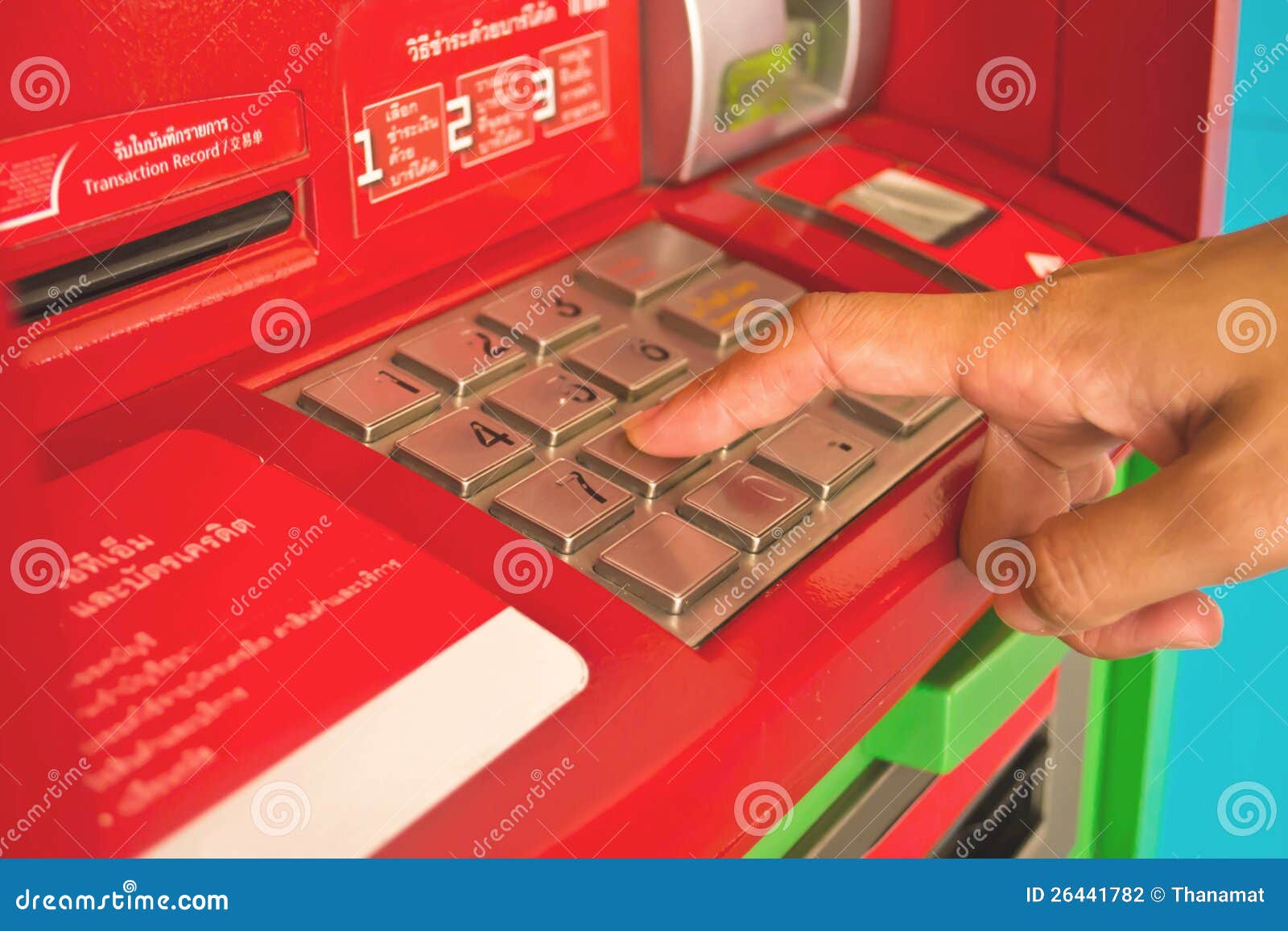 ATM machine stock photo. Image of customer, hand, bank - 26441782