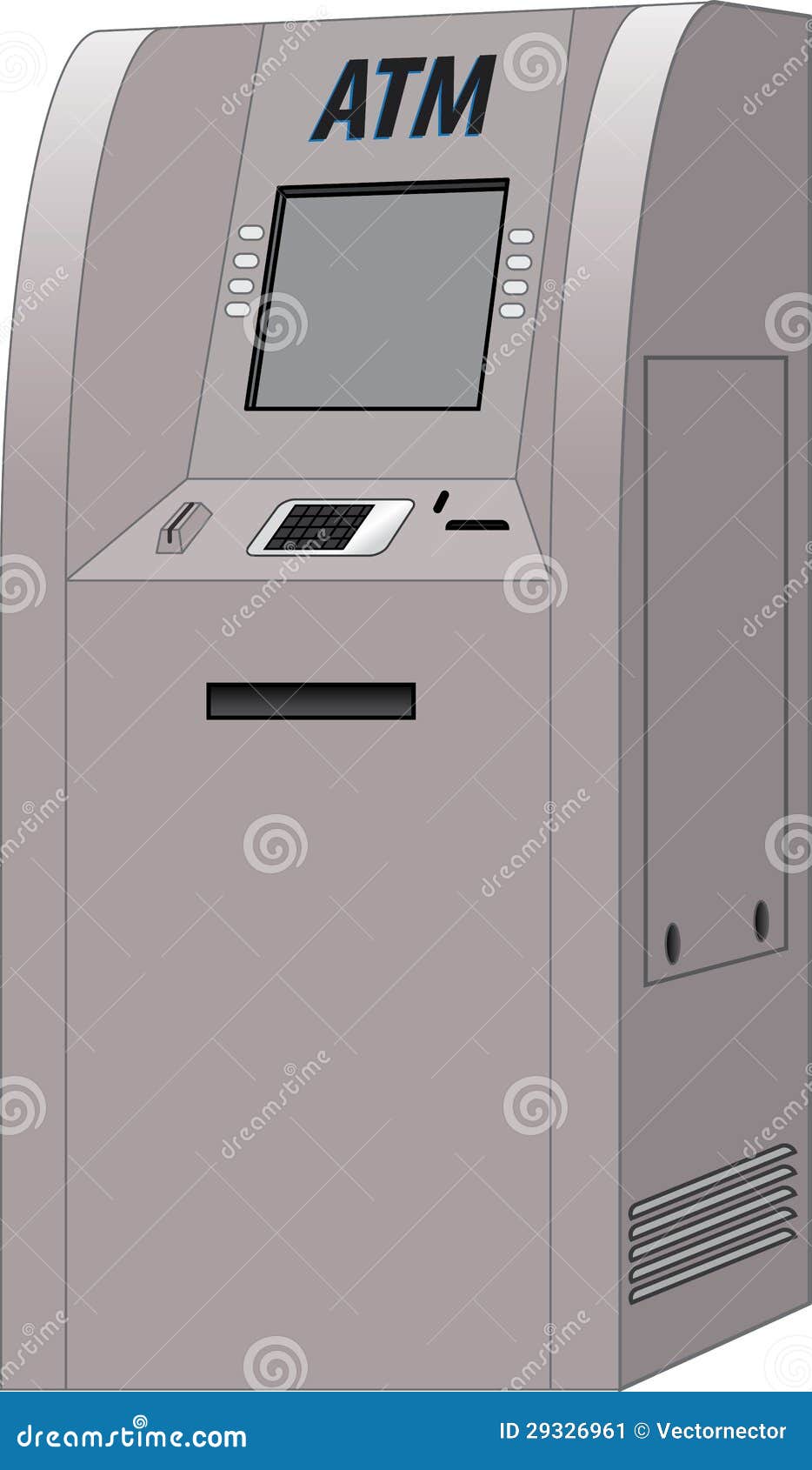 Atm machine stock vector. Illustration of coin, computer - 29326961