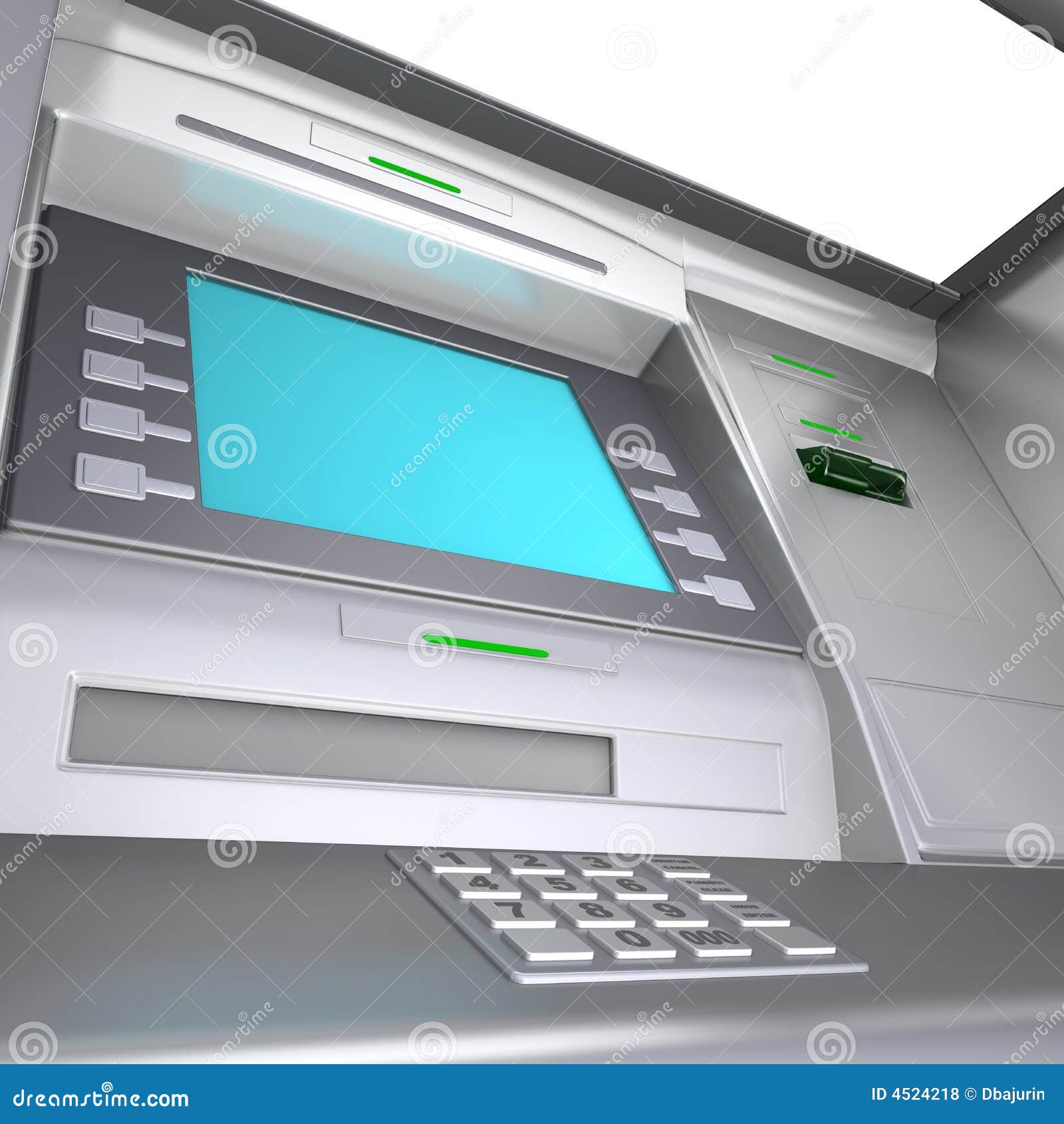 ATM machine stock illustration. Illustration of bank, automatic - 4524218