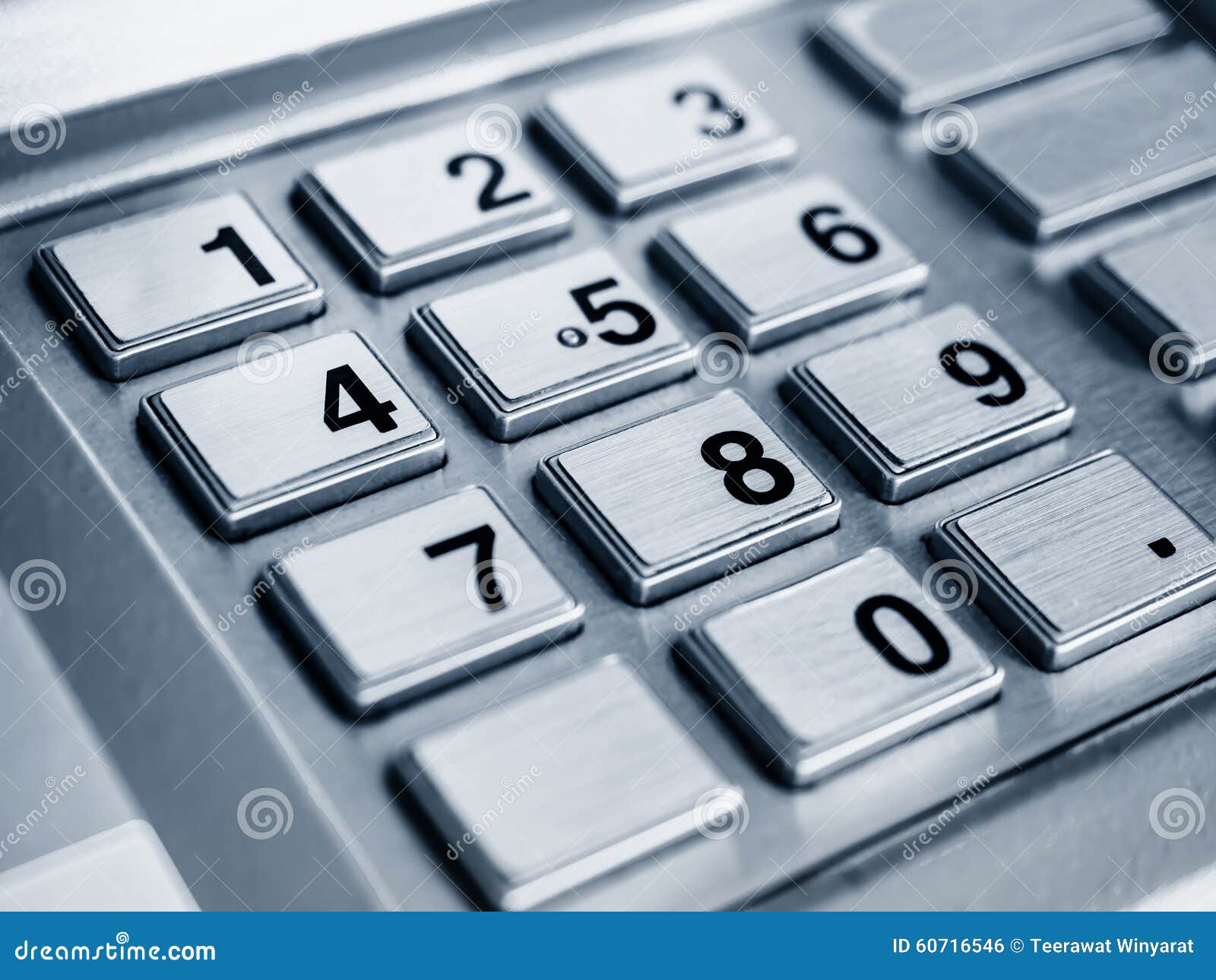 ATM Machine Button Password Protected Stock Photo - Image of button ...