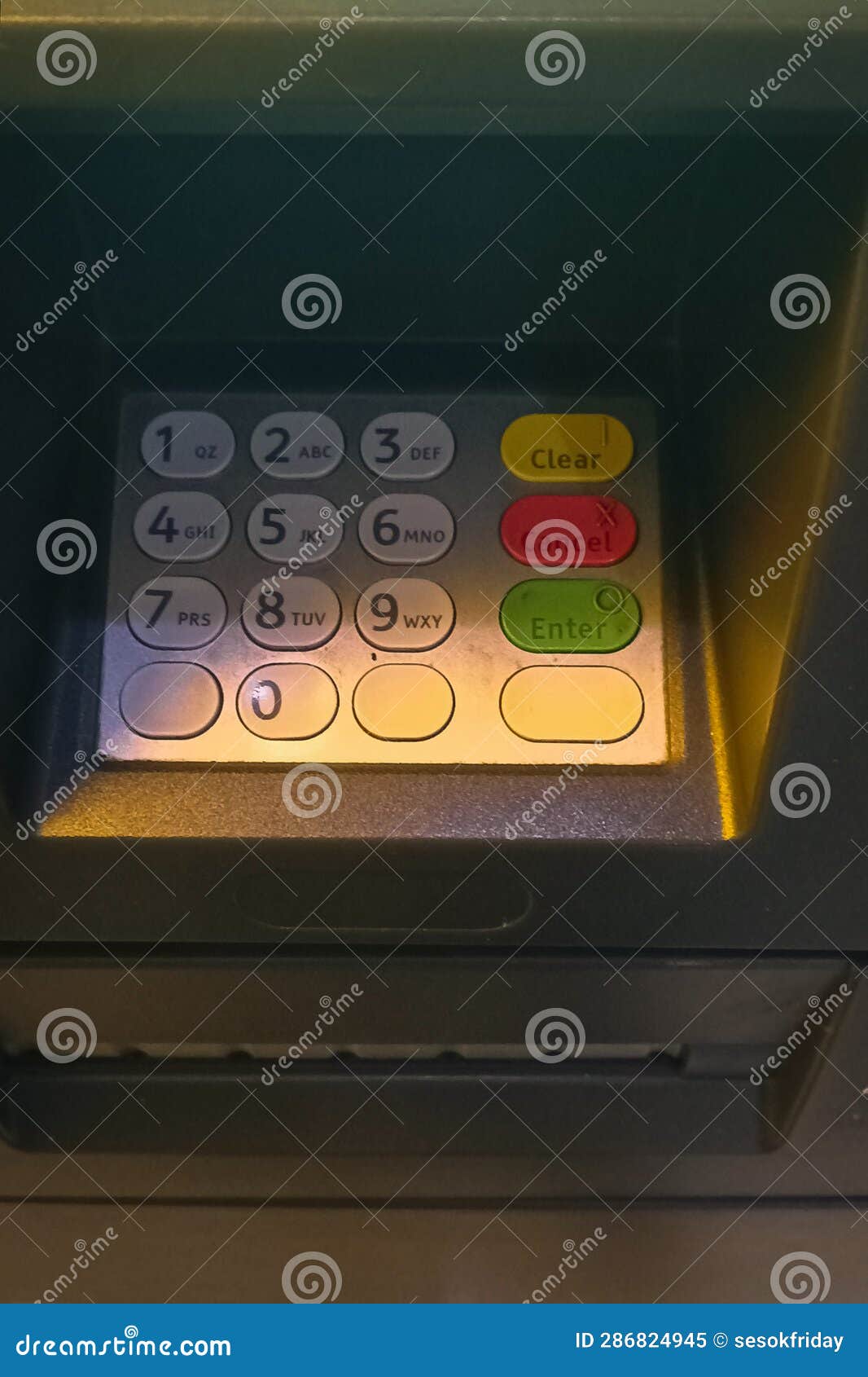 ATM machine button stock image. Image of currency, button - 286824945