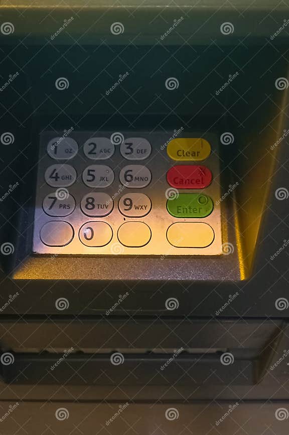ATM machine button stock image. Image of currency, button - 286824945