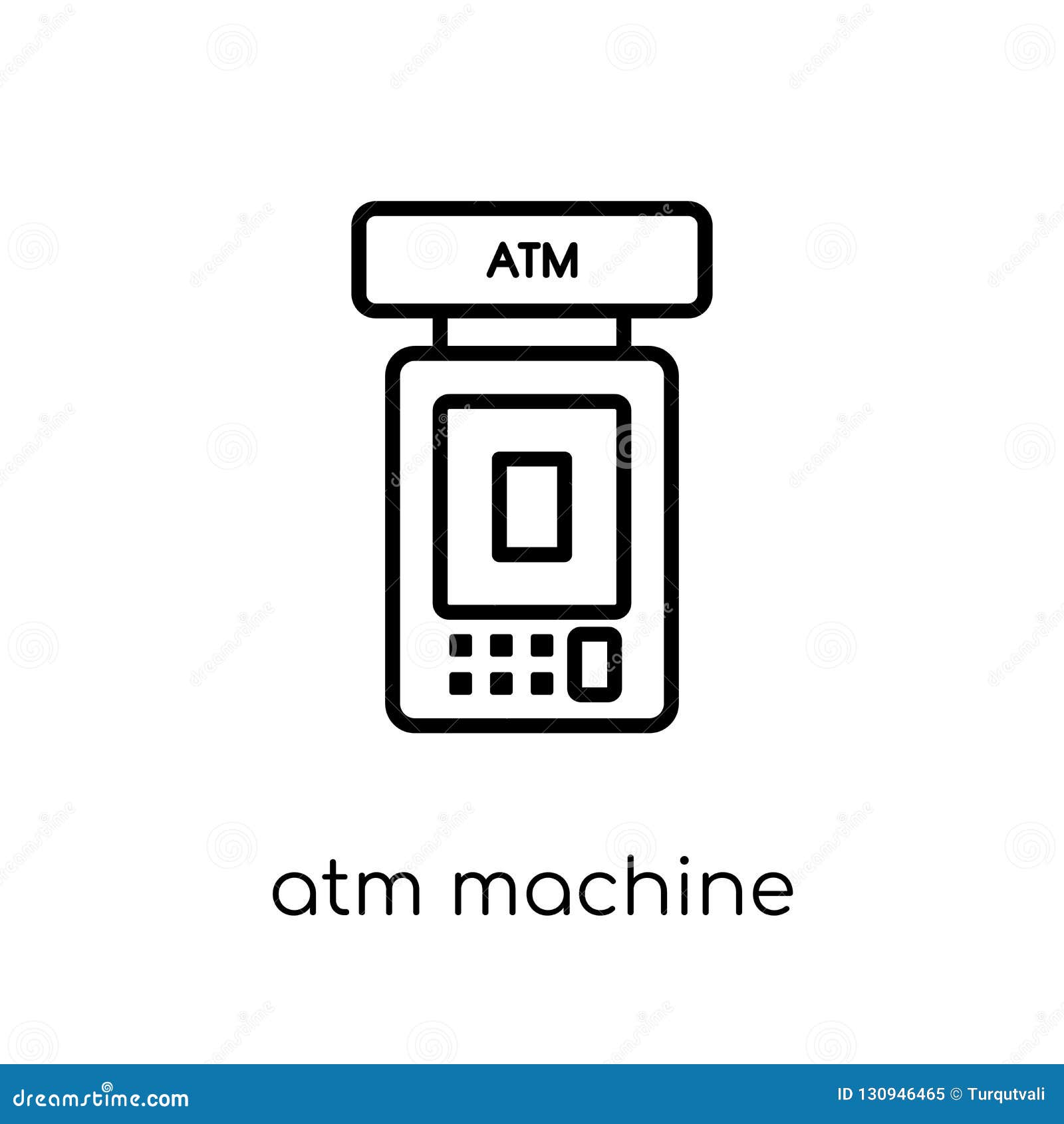 Atm Machine Icon from Collection. Stock Vector - Illustration of ...
