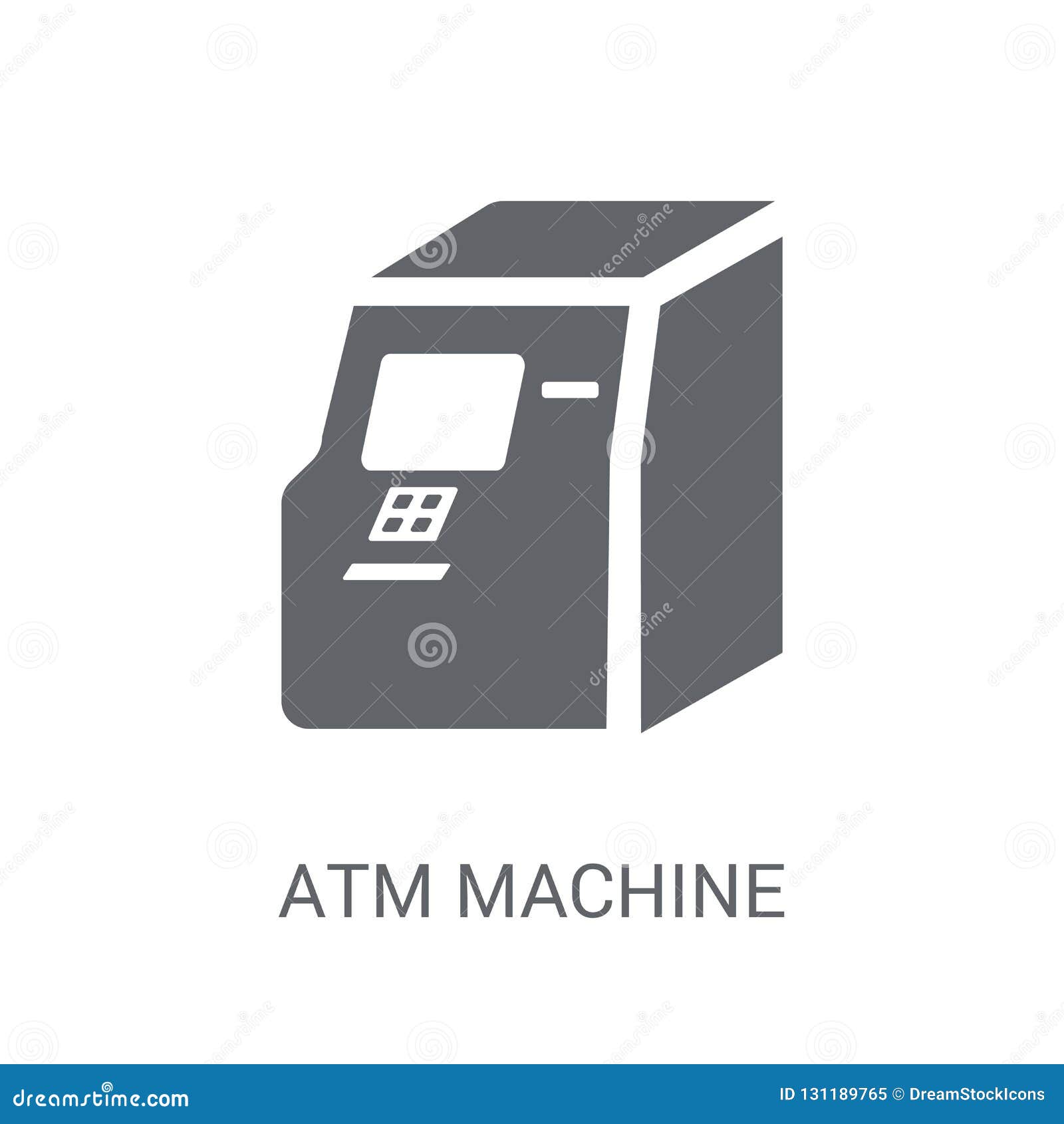 Atm Machine Icon. Trendy Atm Machine Logo Concept on White Background ...