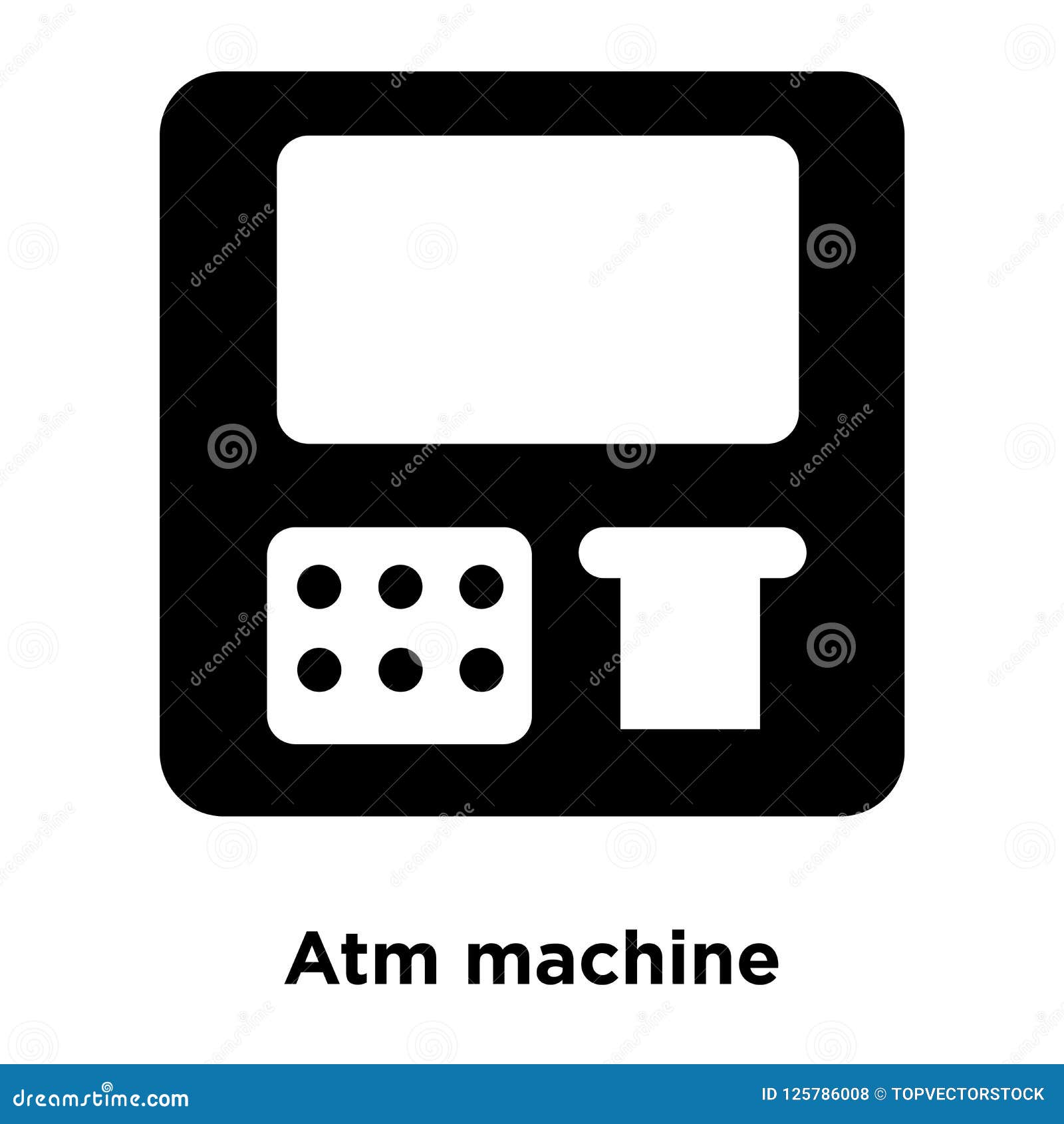 Atm Machine Icon Vector Isolated On White Background, Logo Concept Of ...