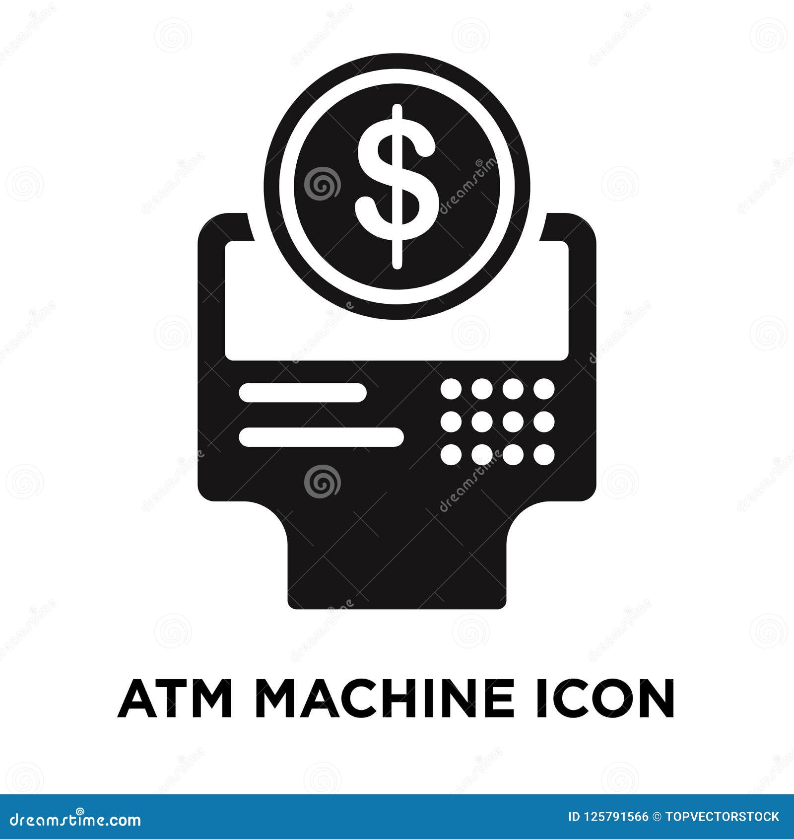 Atm Machine Icon Vector Isolated On White Background, Logo Concept Of ...