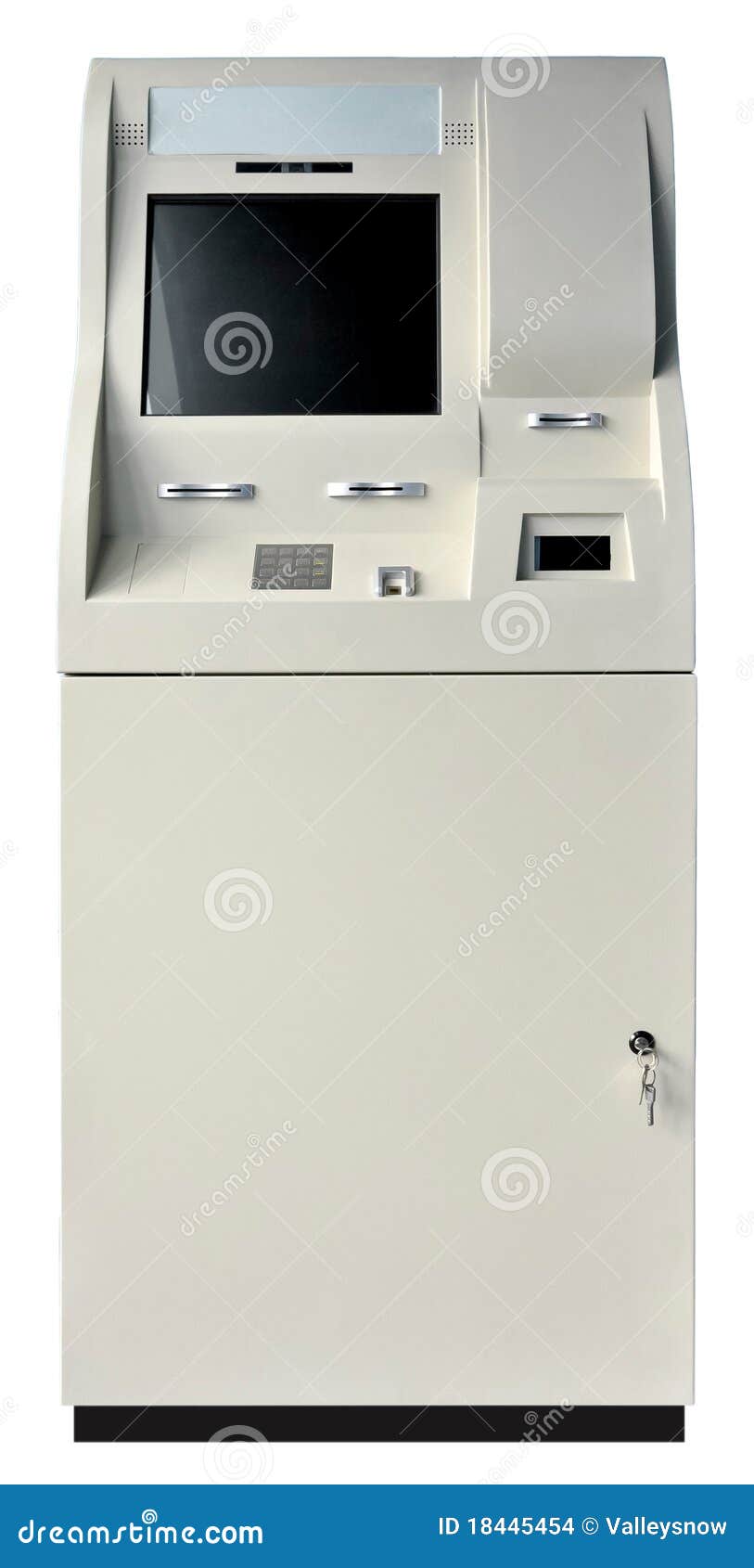 ATM machine isolated stock photo. Image of function, keys - 18445454