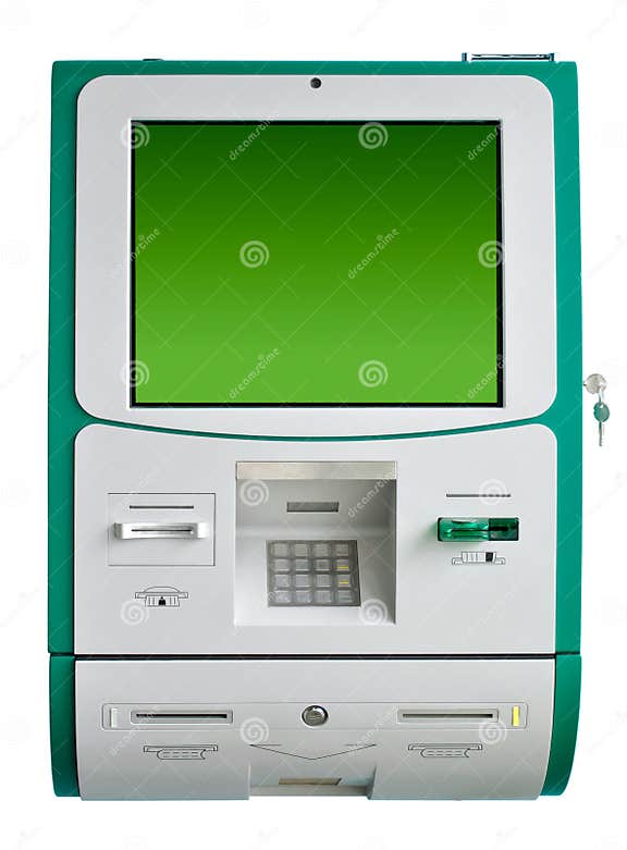 ATM machine isolated stock image. Image of camera, function - 18445461