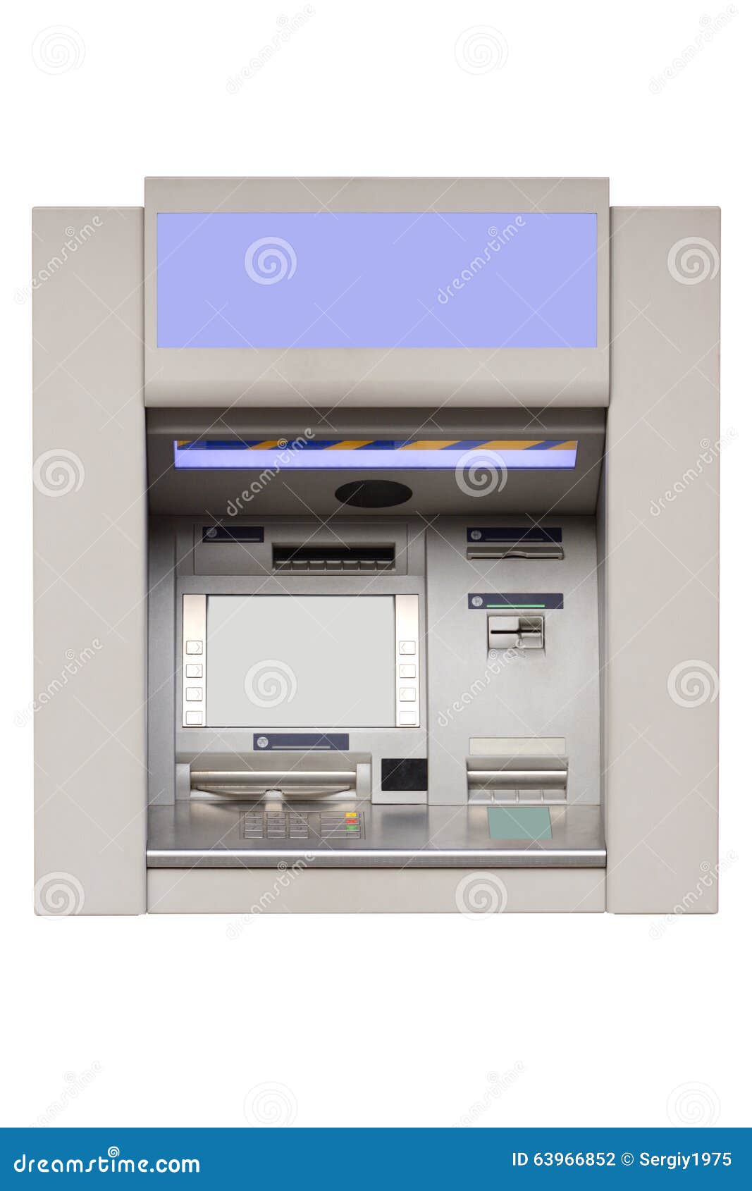 ATM Machine Isolated on White Background Stock Illustration ...