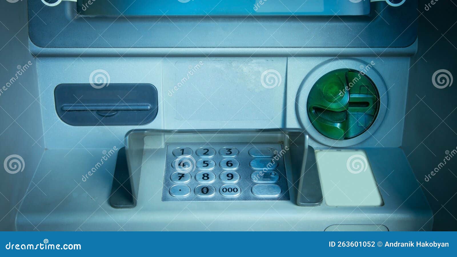 ATM Machine with Keypad and Buttons Stock Photo - Image of debit ...