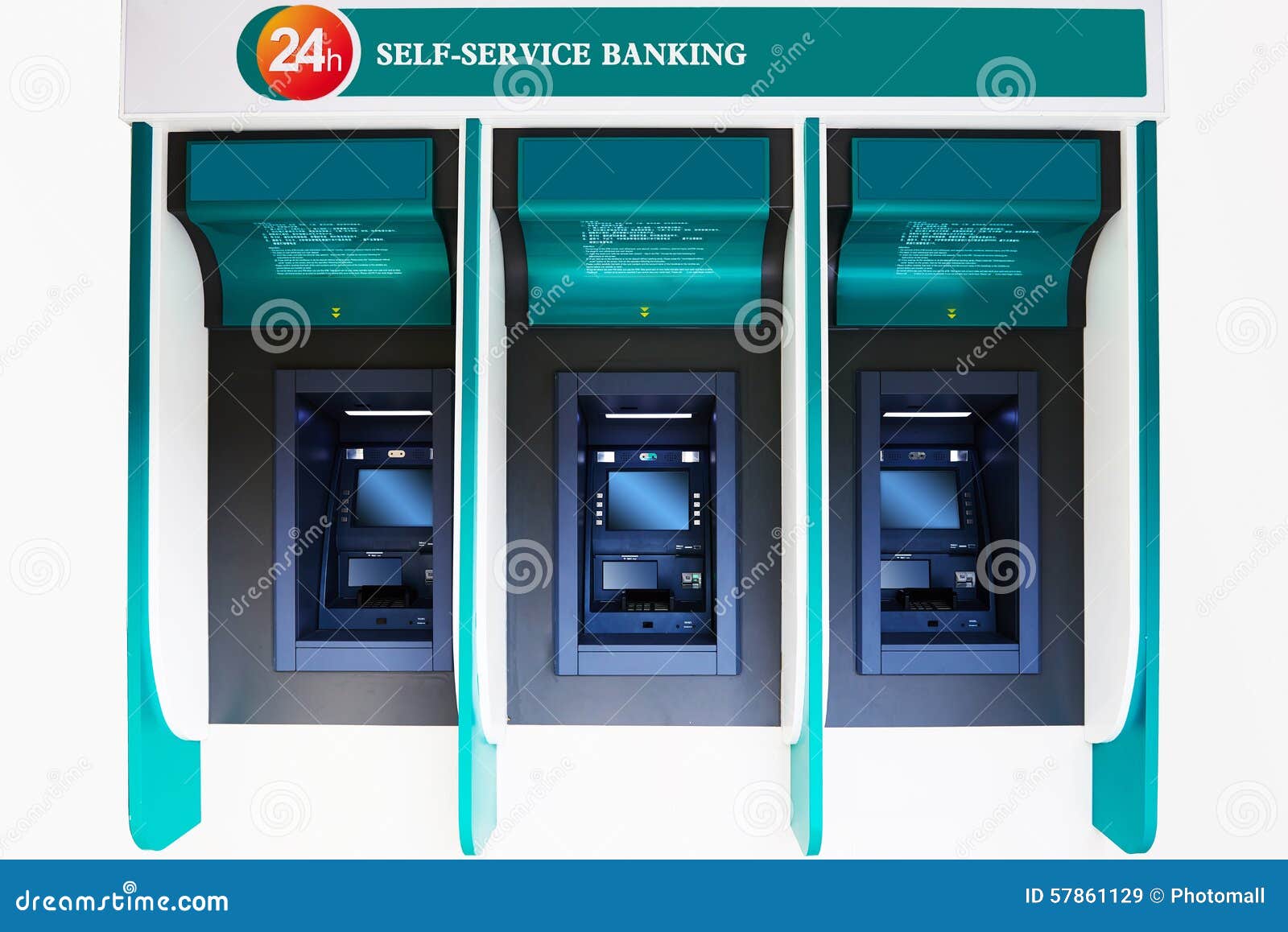 ATM machine stock image. Image of blue, commercial, design - 57861129