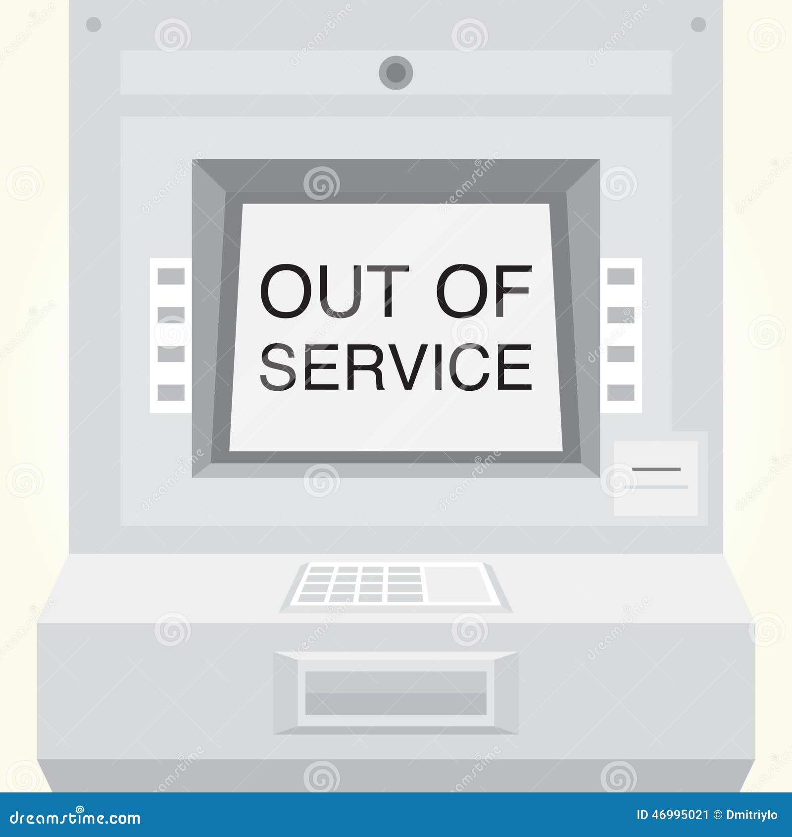 ATM Machine is Out of Service Isolated Vector Stock Vector ...