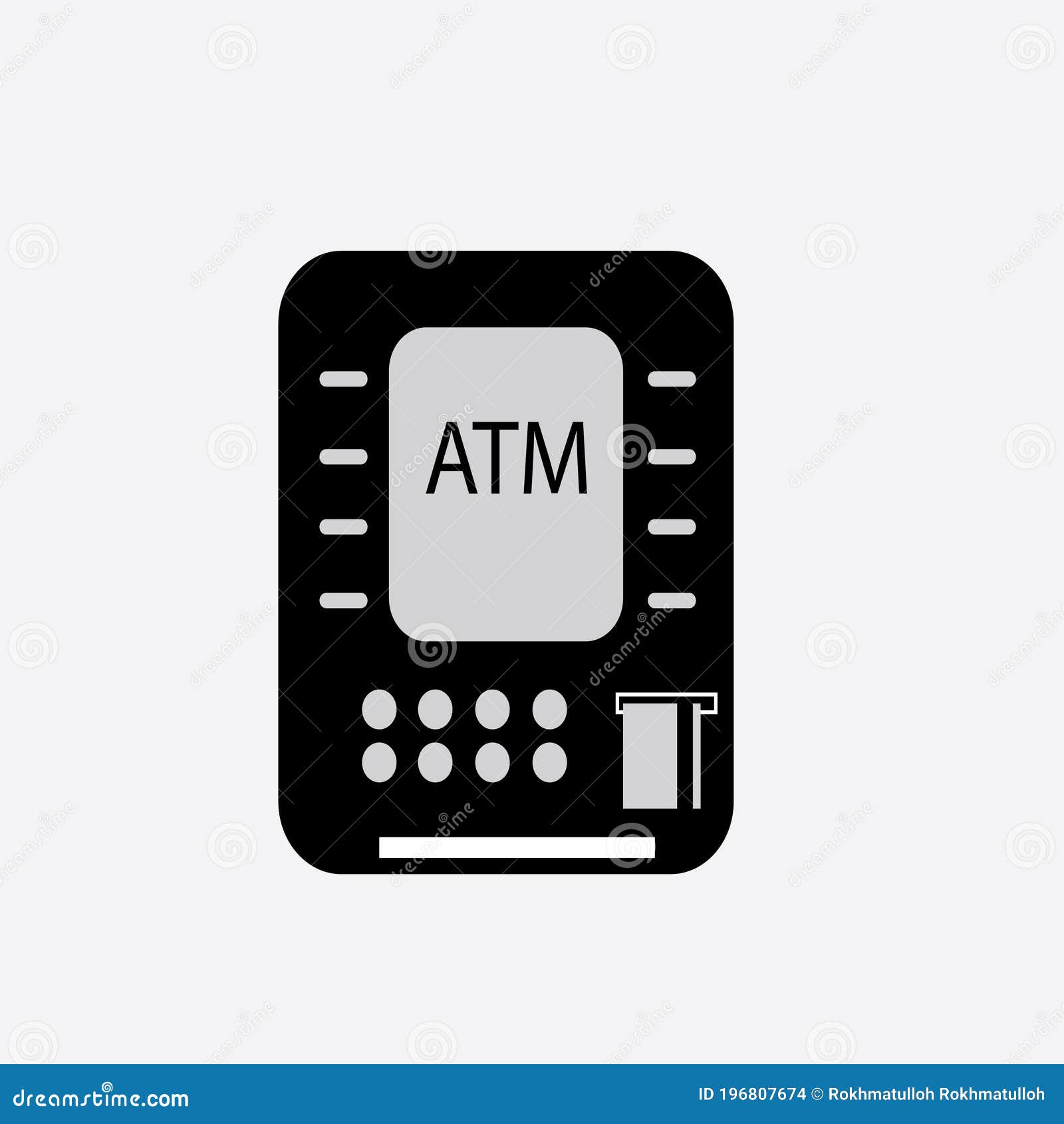 ATM Machine Simple Black Icon. Vector Design Stock Vector ...