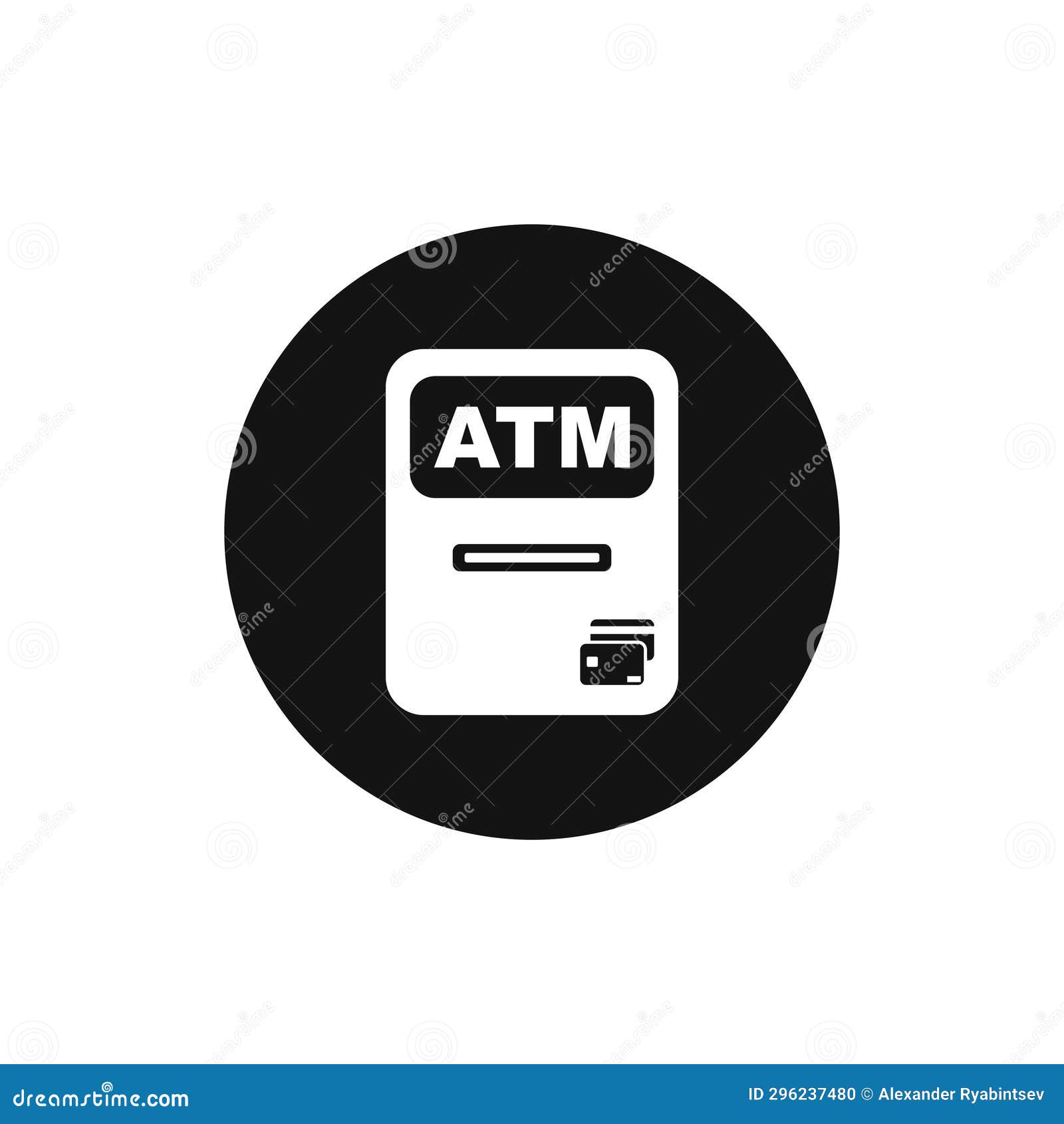 ATM machine vector icon stock illustration. Illustration of code ...