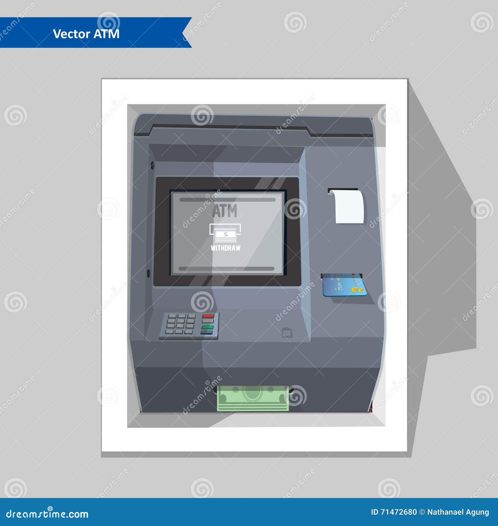 Atm Machine Vector Illustration. Stock Vector - Illustration of ...