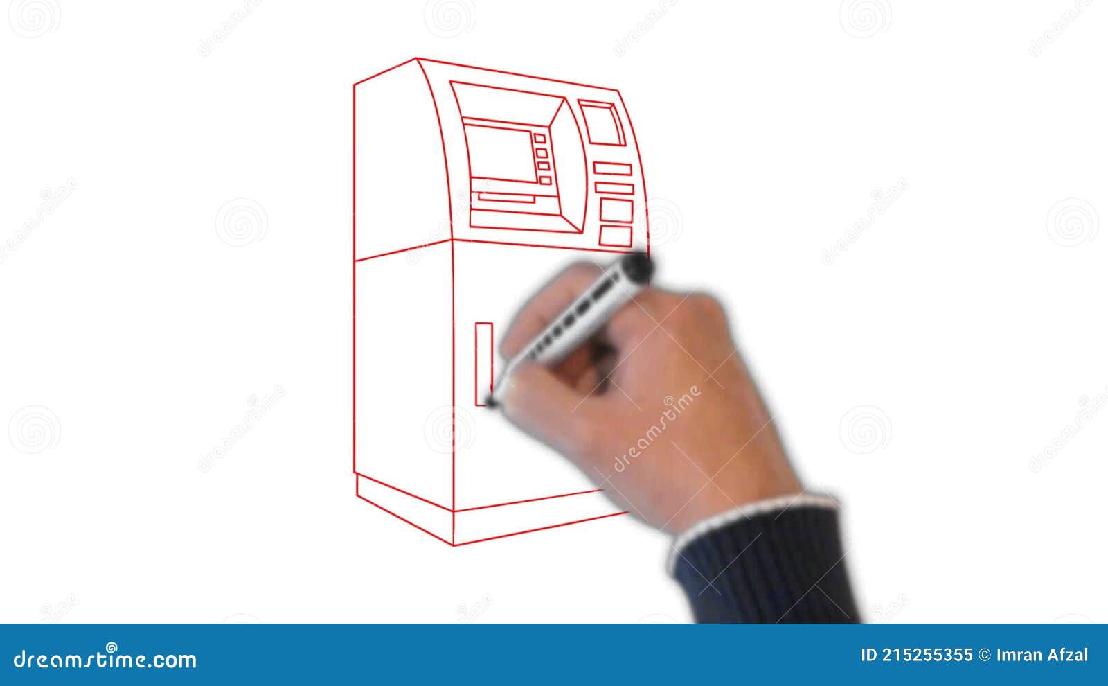 Atm Machine,whiteboard Animations. Stock Video - Video of card ...