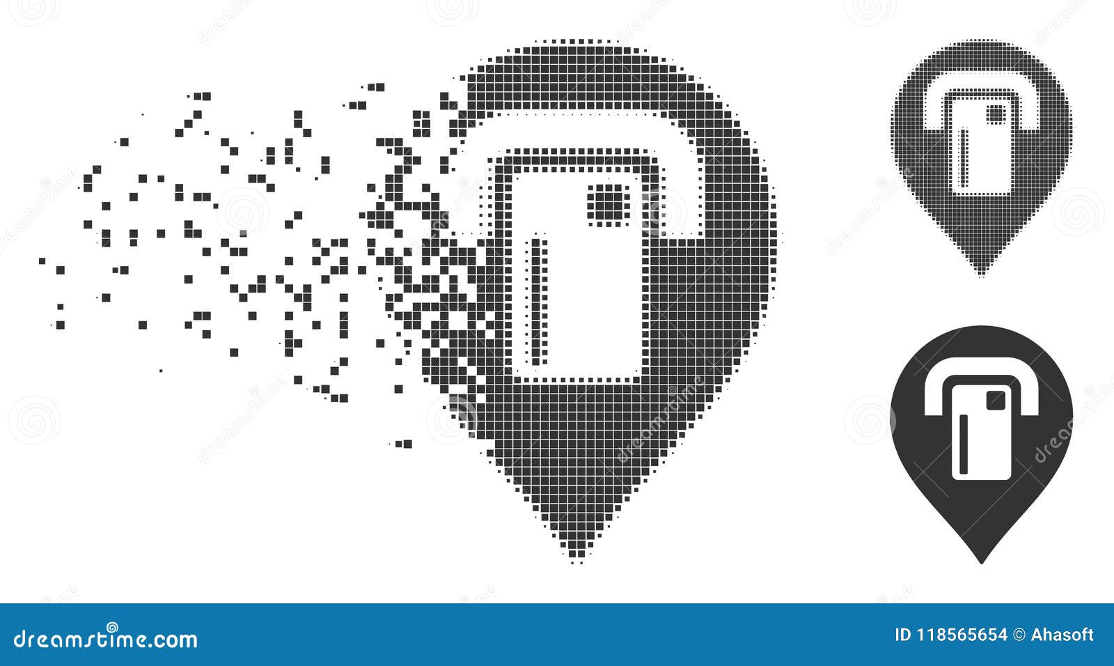 ATM Map Pointer Shredded Pixel Halftone Icon Stock Vector ... ATM Map Pointer Shredded Pixel Halftone Icon Stock Vector ...