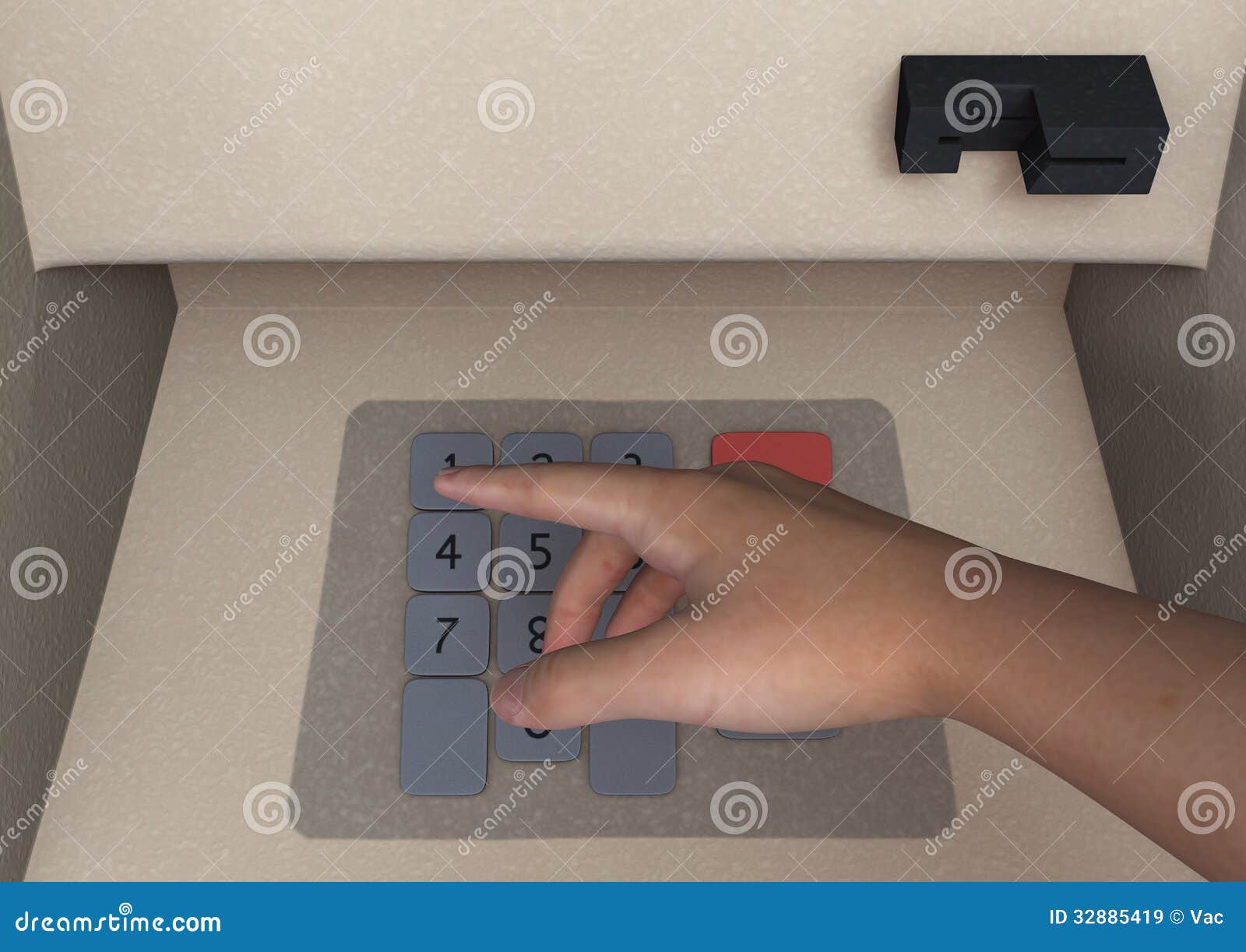 ATM PIN Code Entry ilustração stock. Ilustração de eletrônico - 32885419