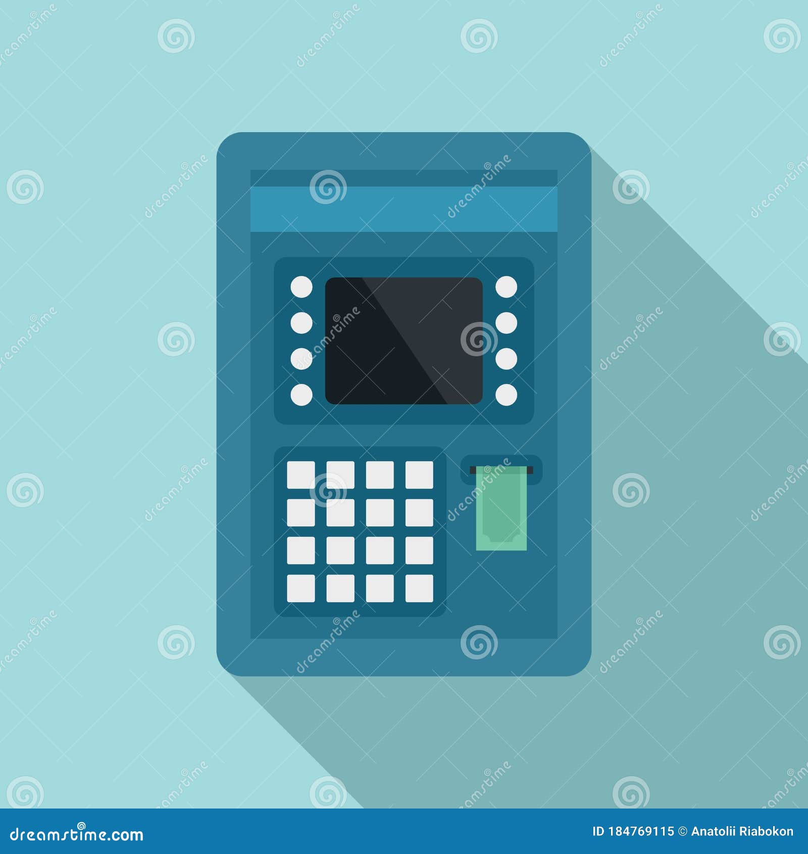 Atm Pin Code Icon, Flat Style Stock Vector - Illustration of keypad ...