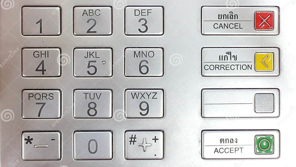 ATM Pin Pad stock photo. Image of number, money, business - 42573206