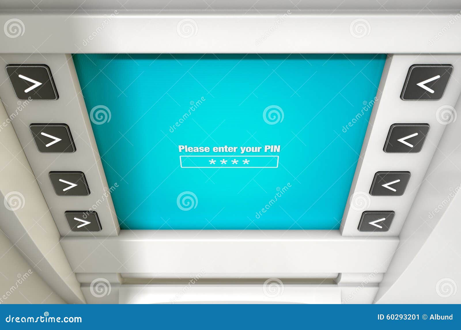 ATM Screen Enter PIN Code stock illustration. Illustration of external ...