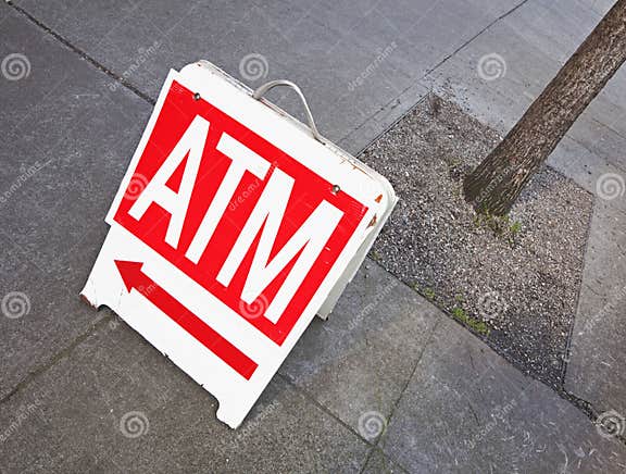Atm sign stock photo. Image of colorful, direction, money - 13692750