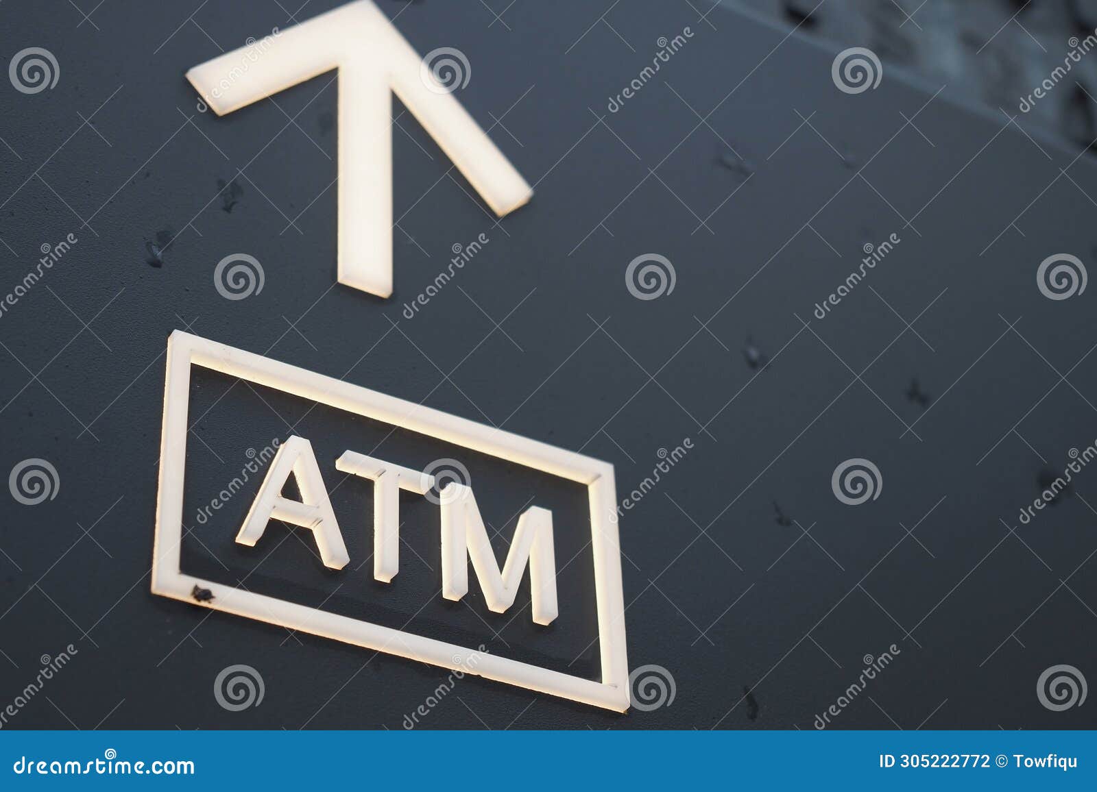 ATM Sign on the Side of a Wall, Stock Photo - Image of public, business ...