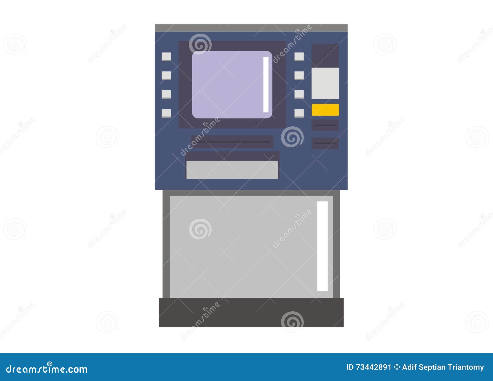 ATM simple illustration stock vector. Illustration of keypad - 73442891