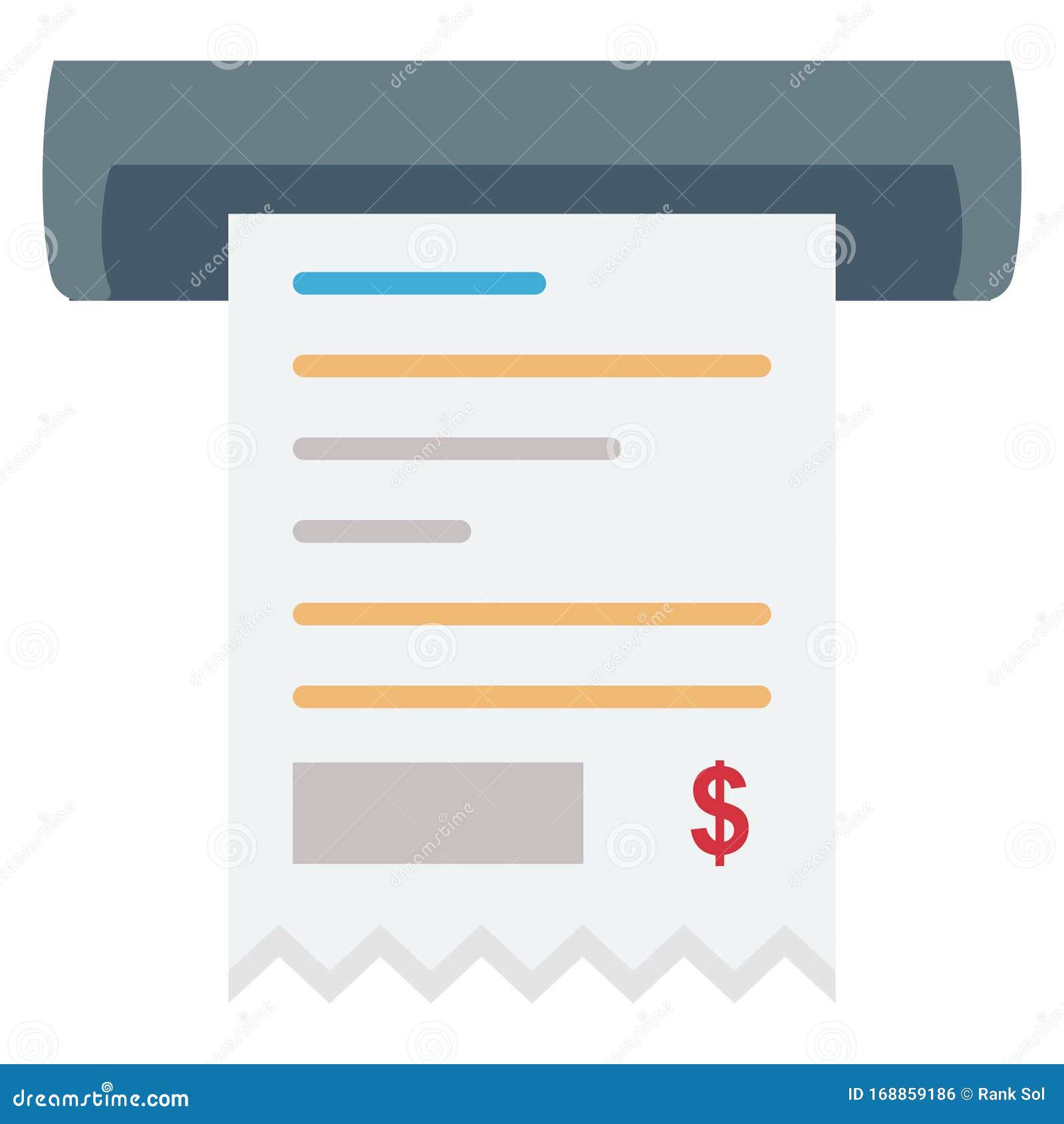 Atm Slip, Atm Withdrawal Color Isolated Vector Icon Which Can Be Easily ...