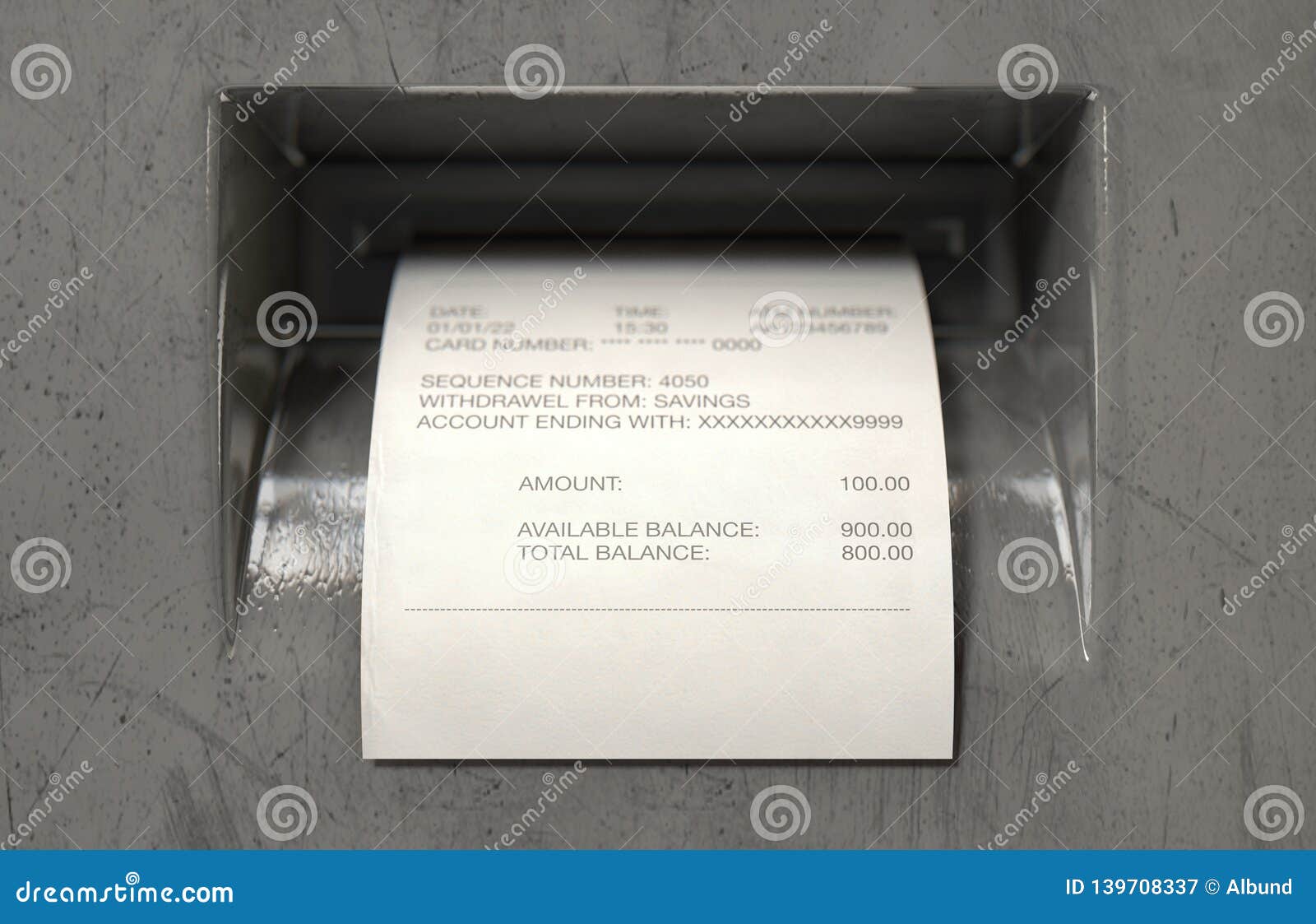 ATM Slip Withdrawel Receipt Stock Image - Image of deposit, corporate ...