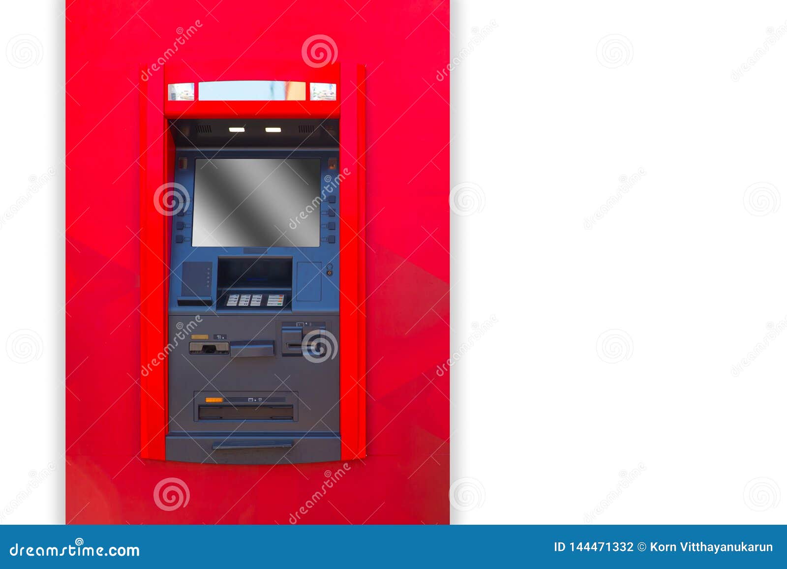 ATM Terminal Banking Machine Front View Stock Photo - Image of display ...