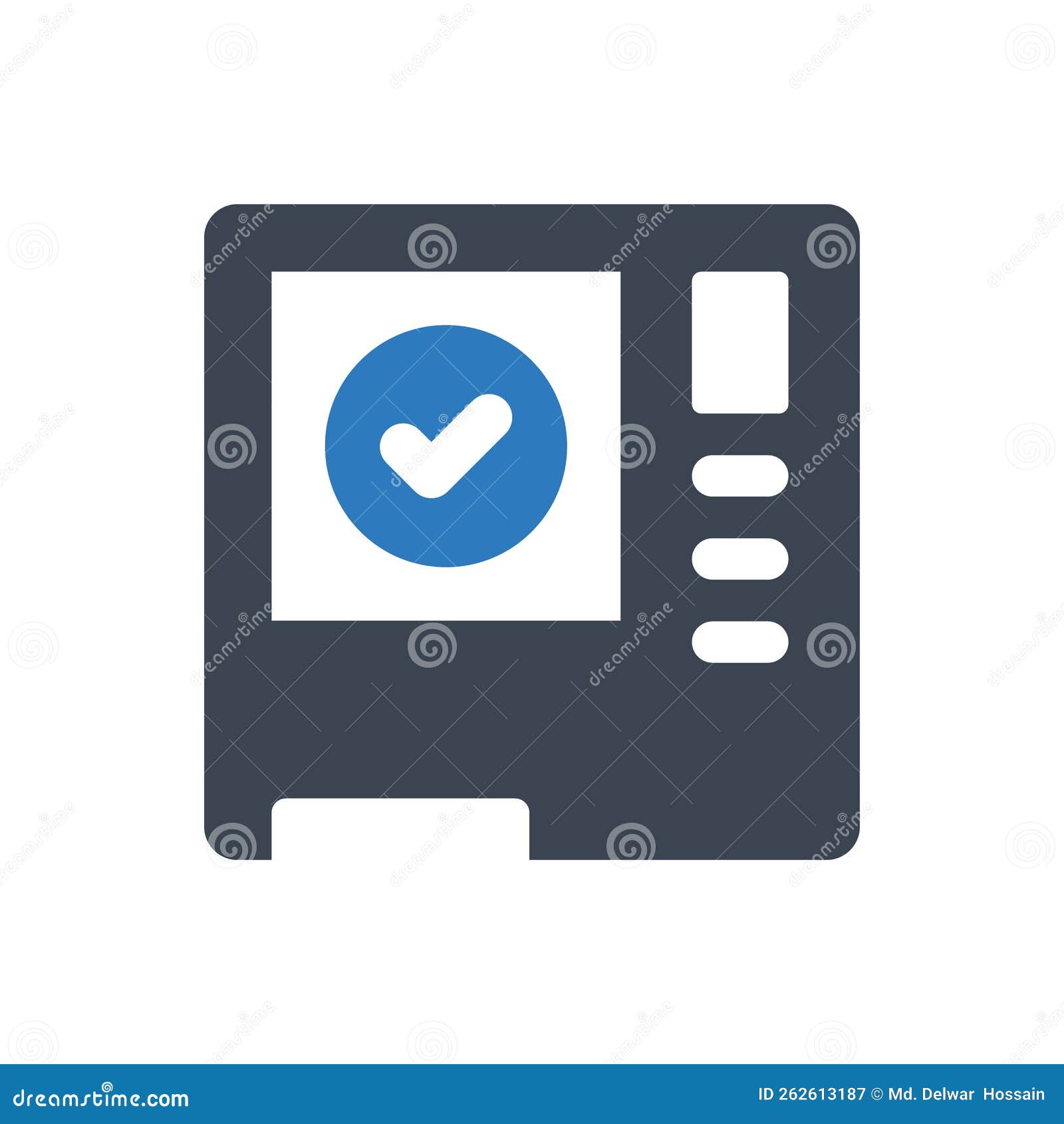 ATM terminal icon stock vector. Illustration of selfservice - 262613187